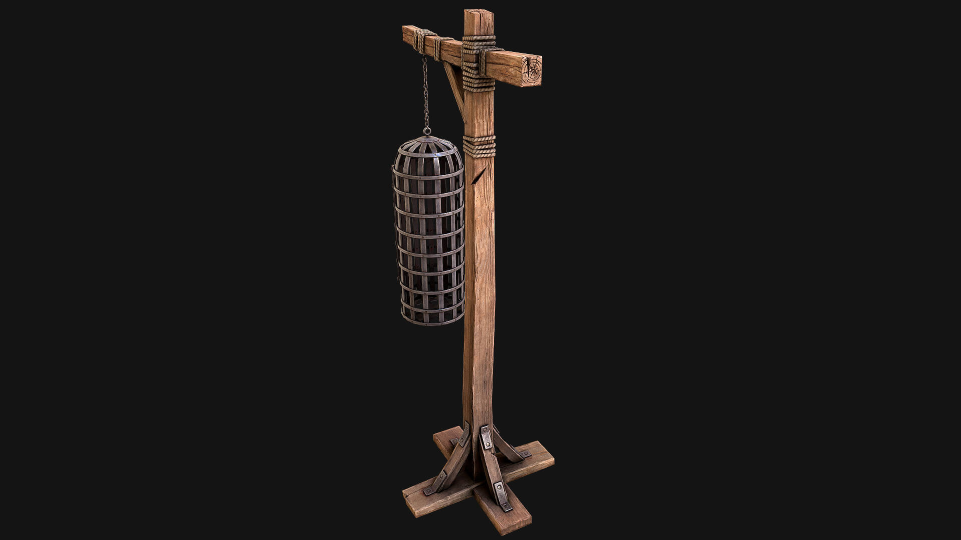 Hanging Torture Cage - 3D Model by Dereza
