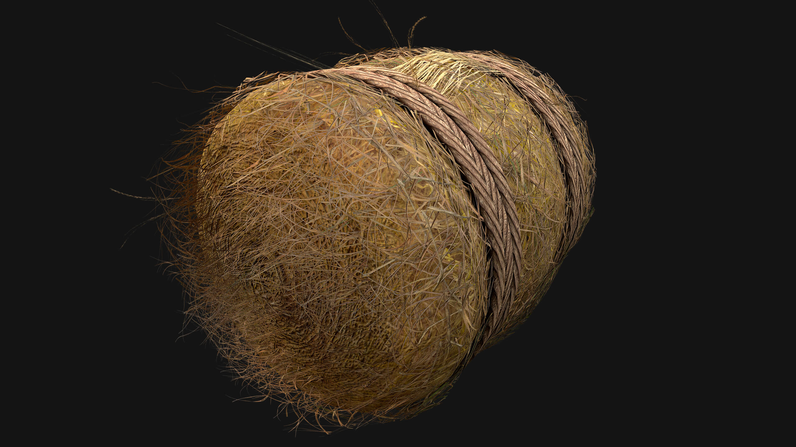 Hay Bale Square and Round - 3D Model by Dereza