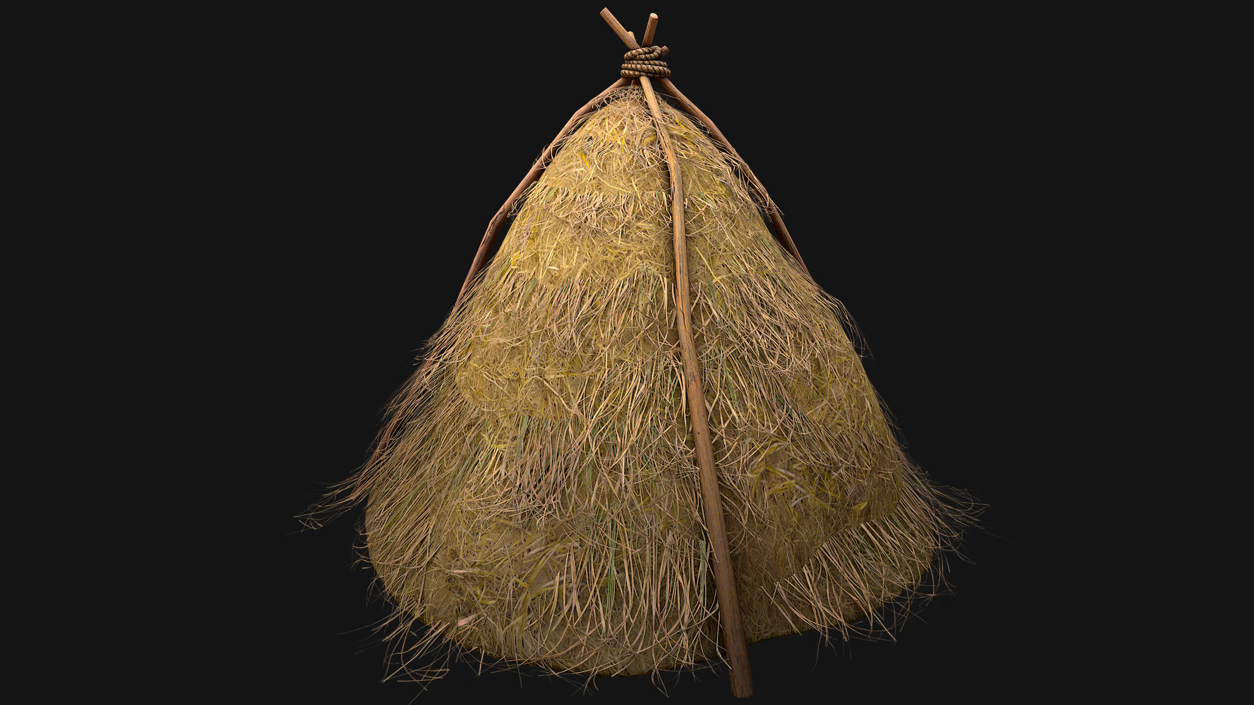 Haystack Stack of Hay Large Pile - 3D Model by Dereza