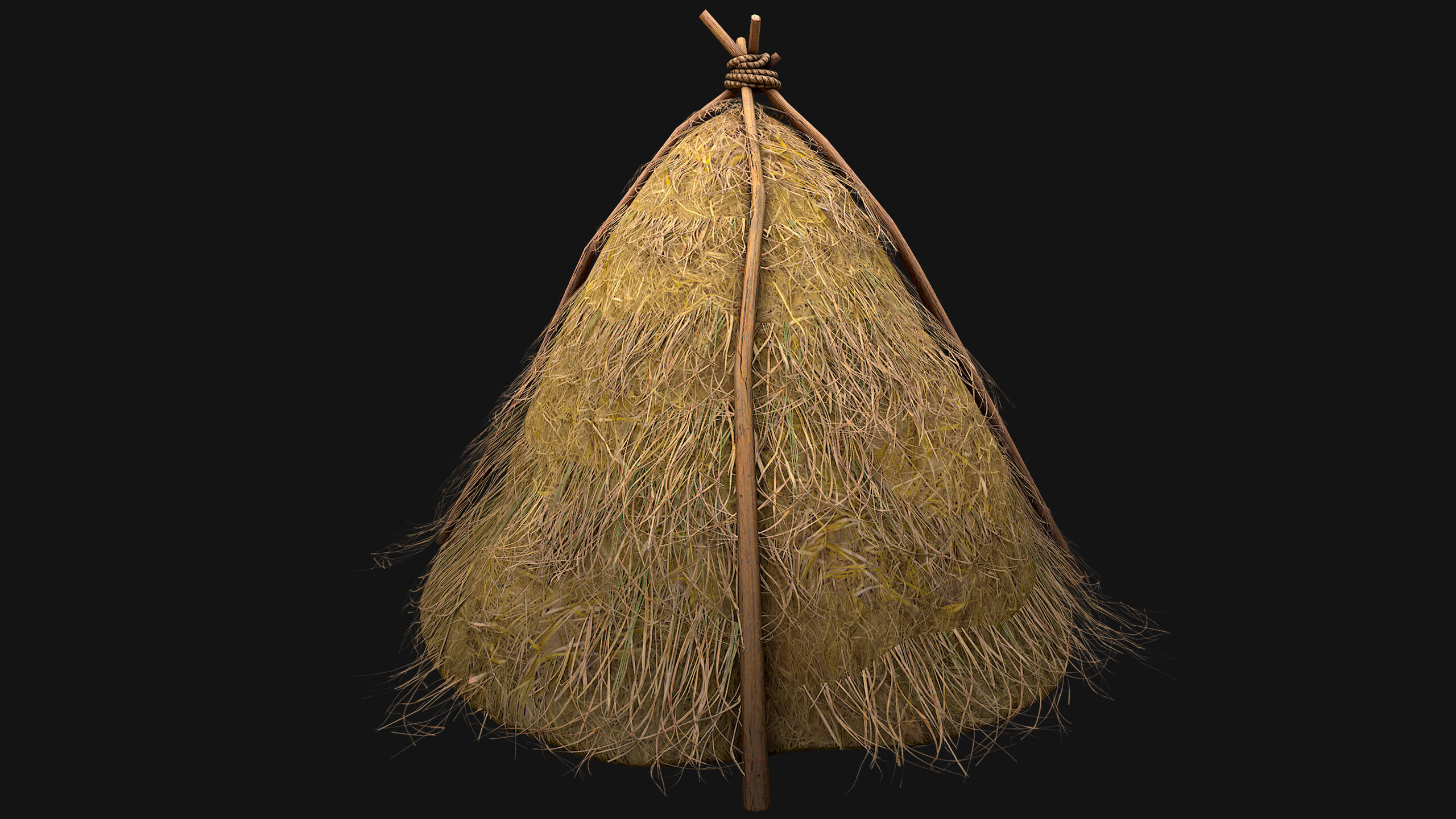 Haystack Stack of Hay Large Pile - 3D Model by Dereza
