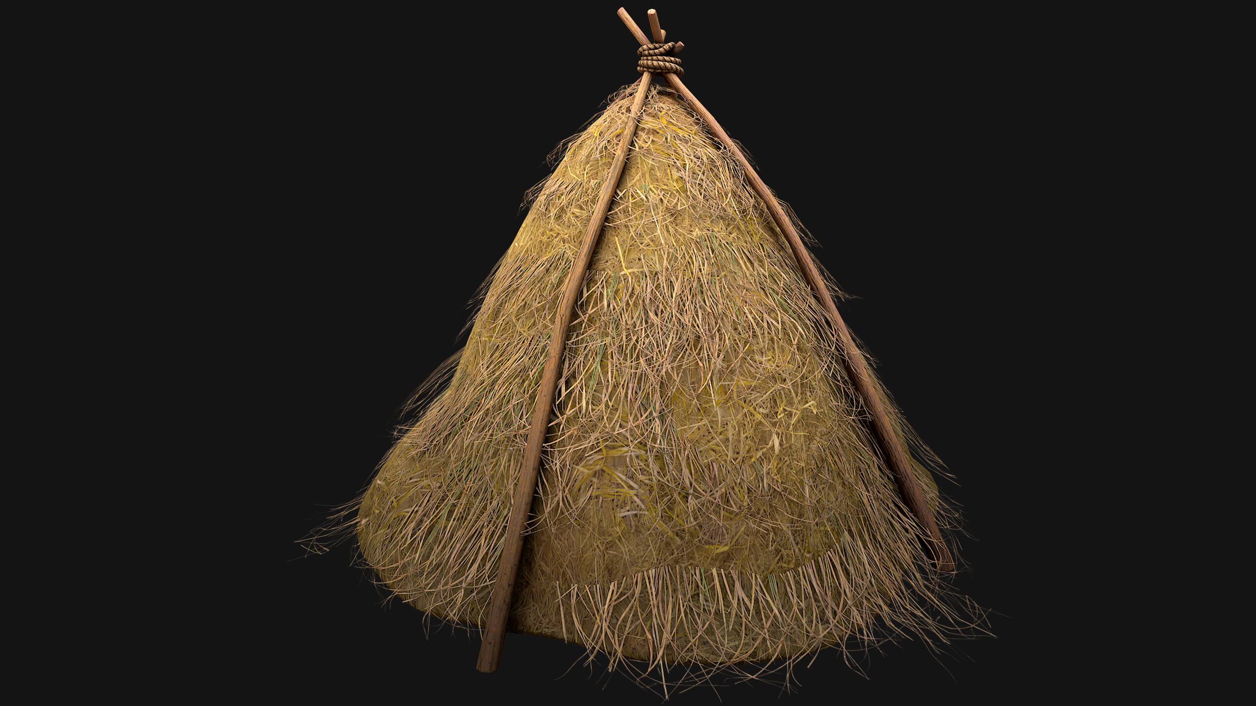 Haystack Stack of Hay Large Pile - 3D Model by Dereza