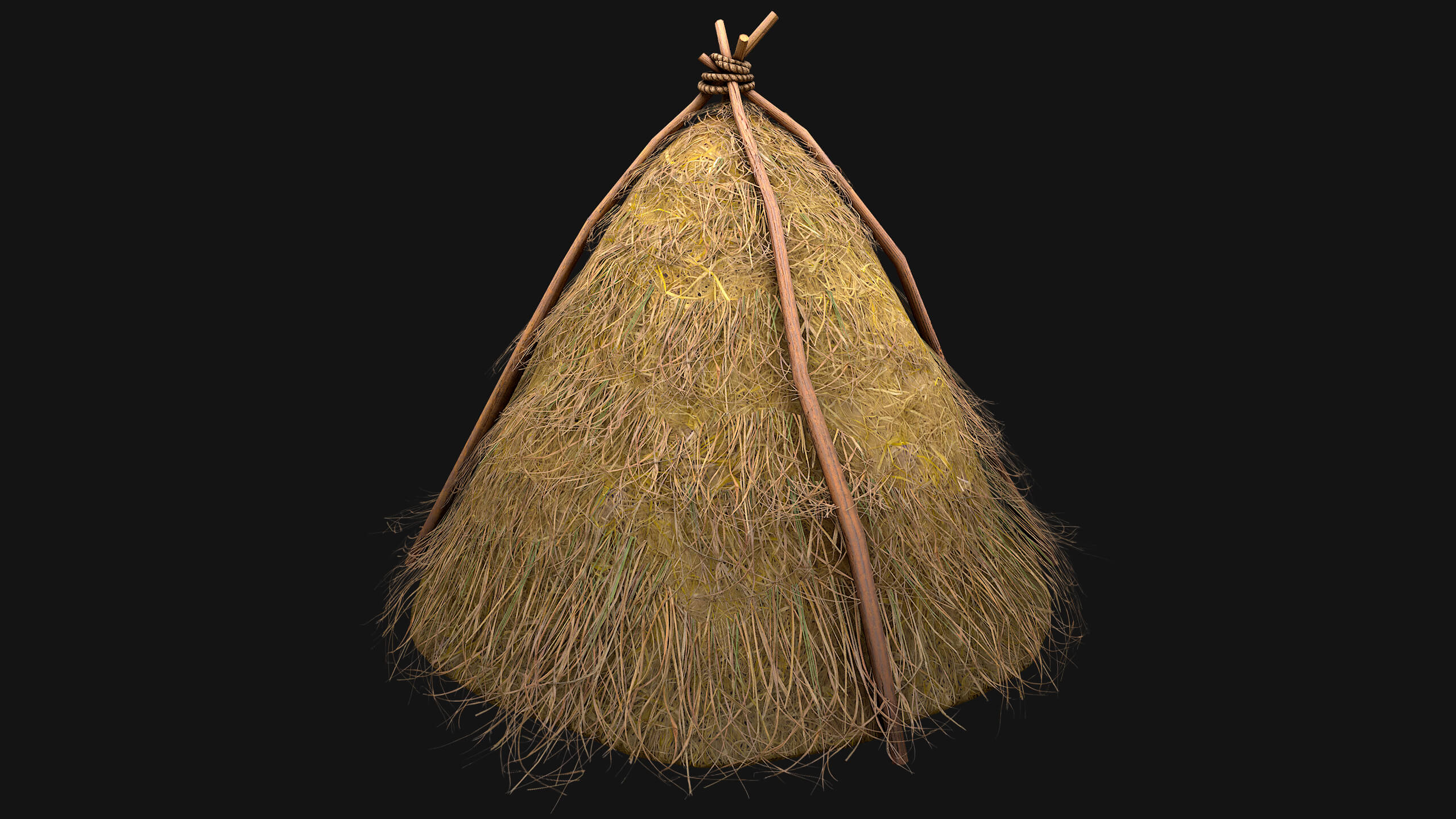 Haystack Stack of Hay Large Pile - 3D Model by Dereza