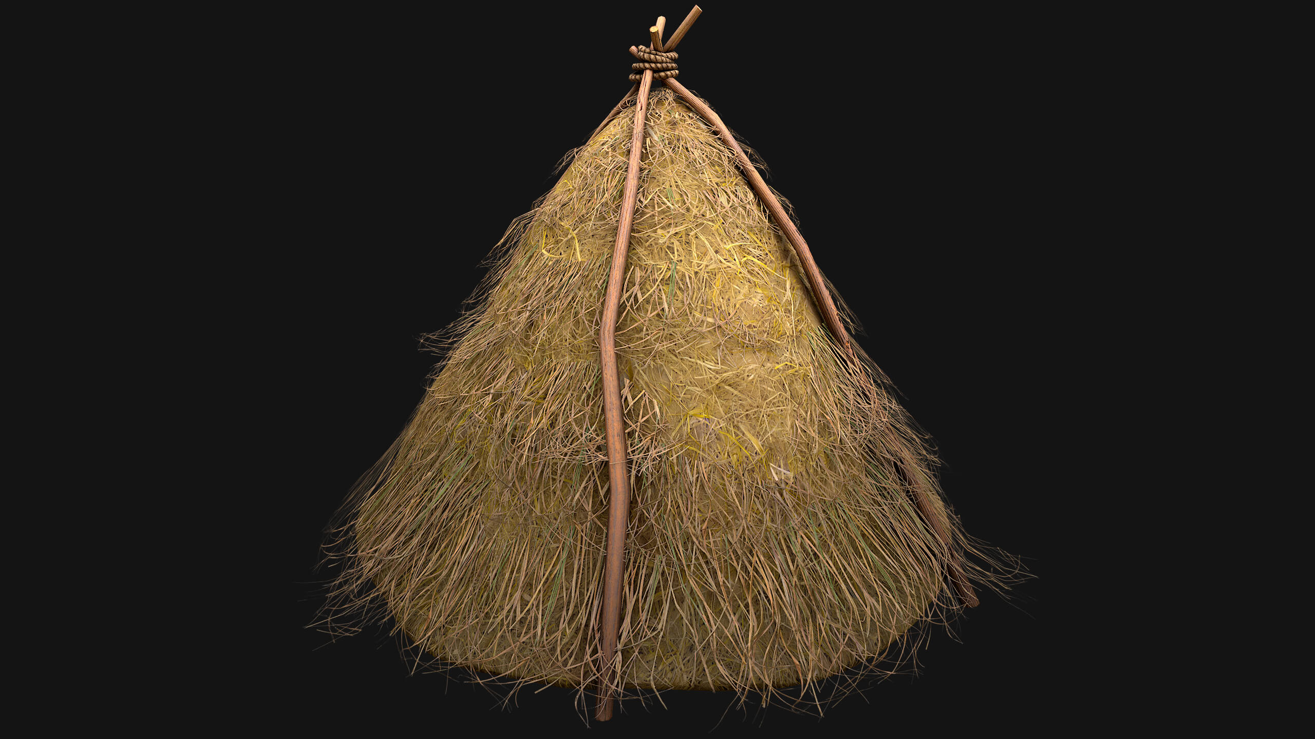 Haystack Stack of Hay Large Pile - 3D Model by Dereza