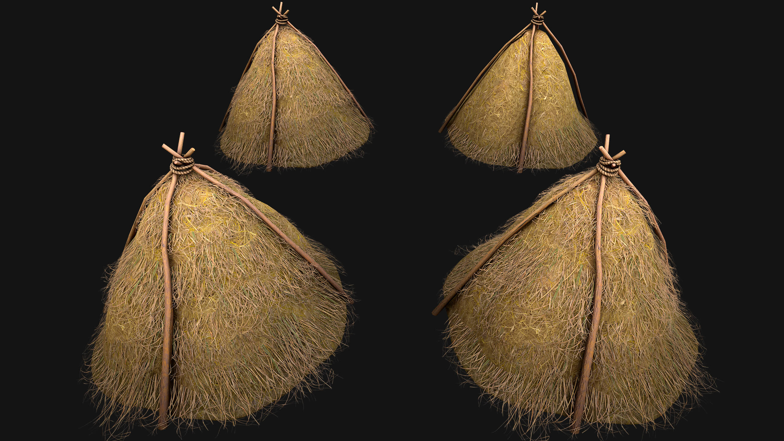 Haystack Stack of Hay Large Pile - 3D Model by Dereza