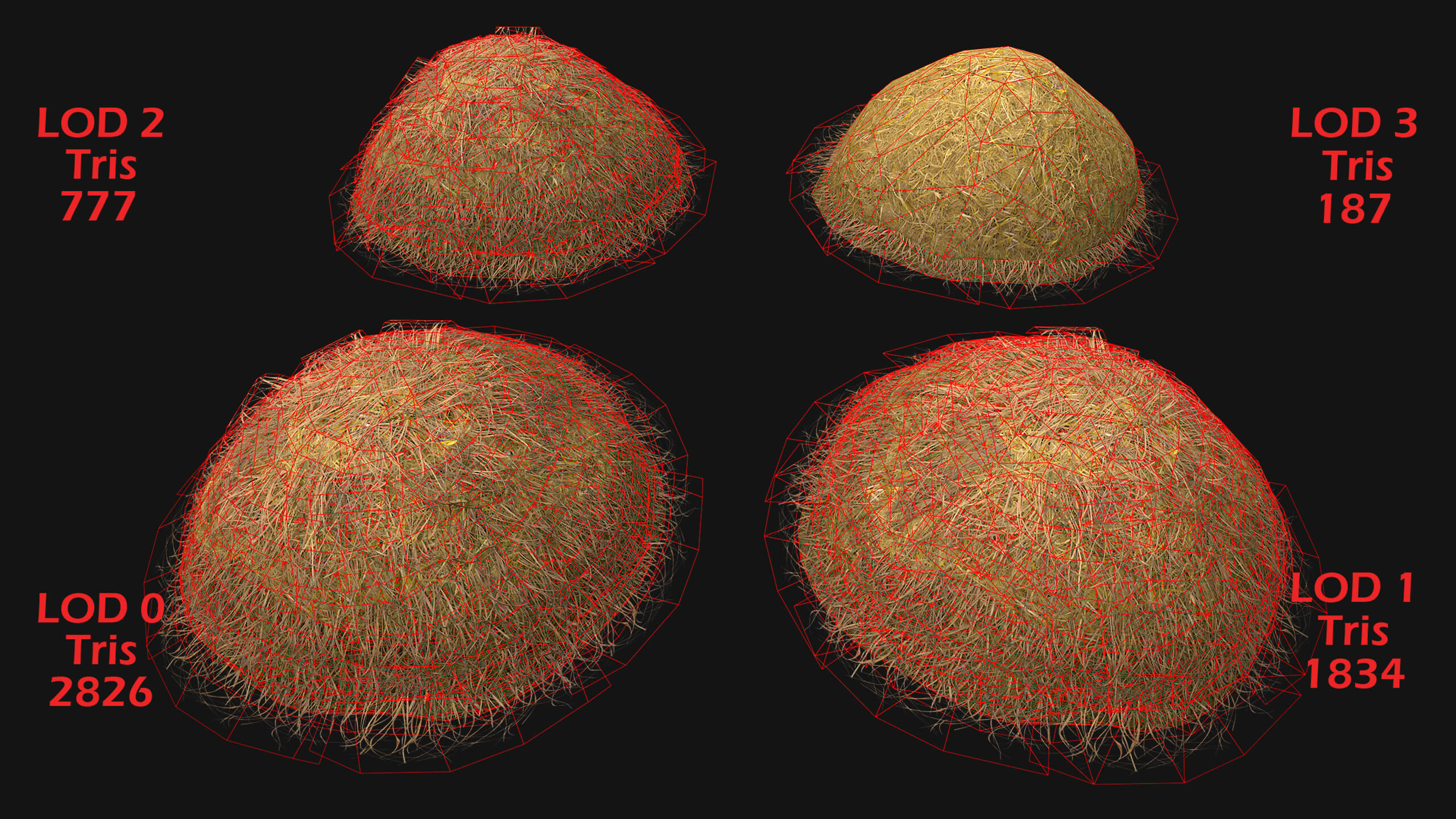 Hay Haystack Bale Farm Pack - 3D Model by Dereza