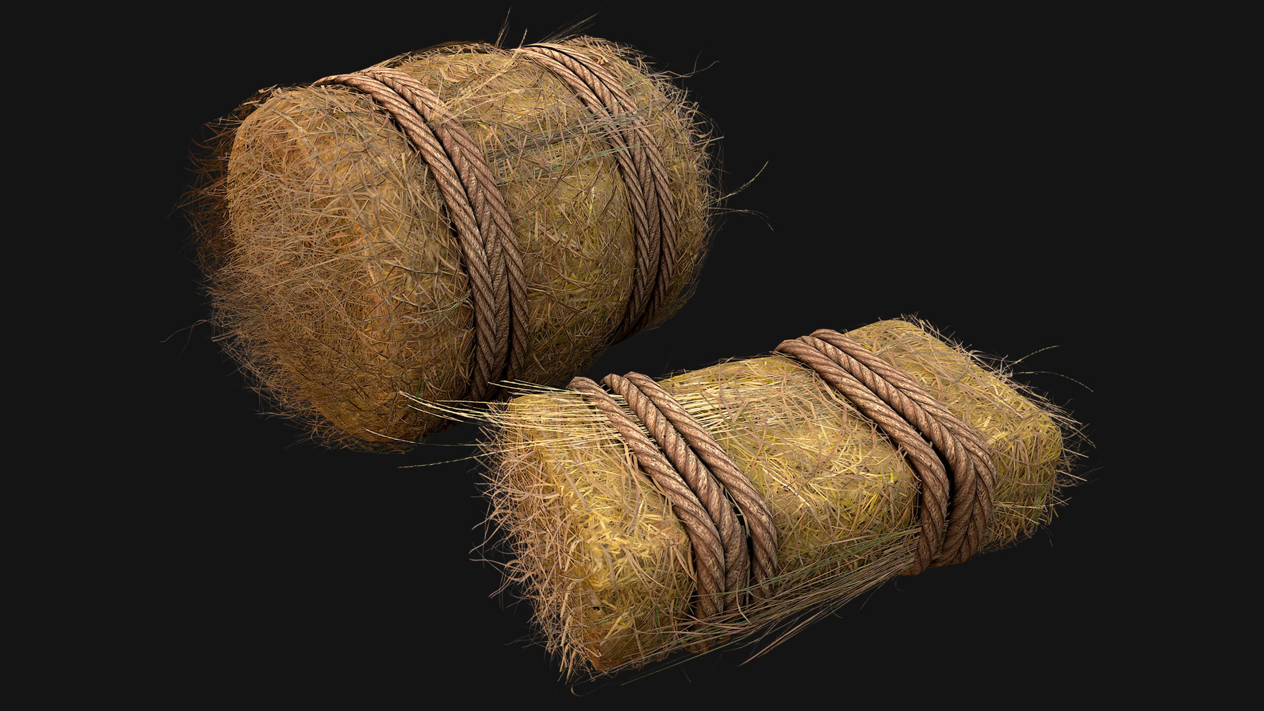 Hay Haystack Bale Farm Pack - 3D Model by Dereza