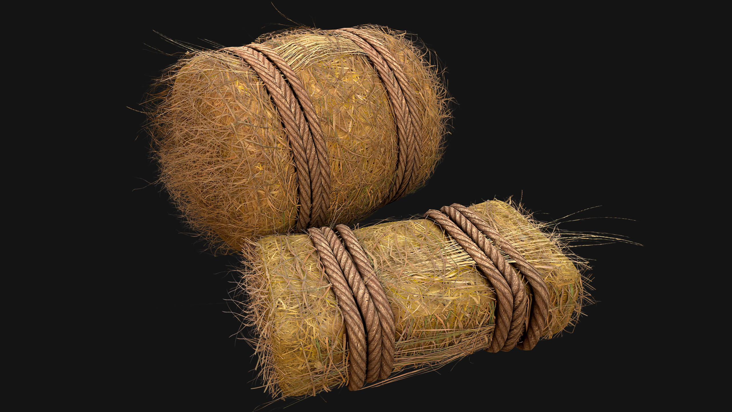 Hay Haystack Bale Farm Pack - 3D Model by Dereza