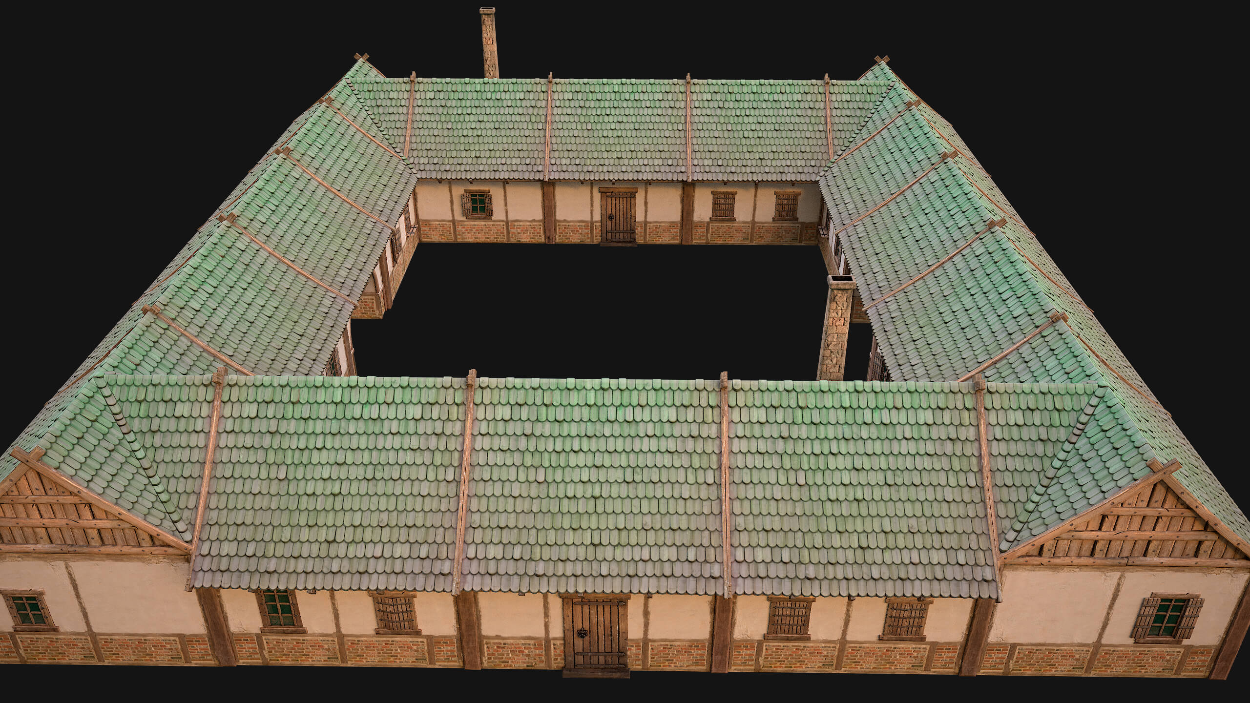 Medieval Buildings Set - 3D Model by Dereza