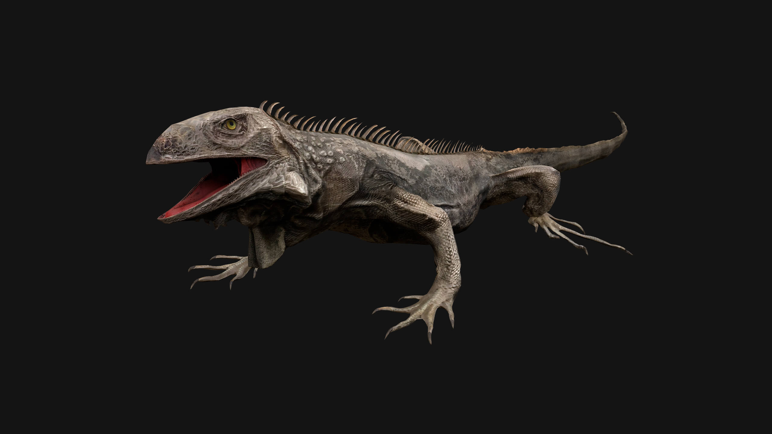 Iguana Reptile Animated - 3D Model by Dereza