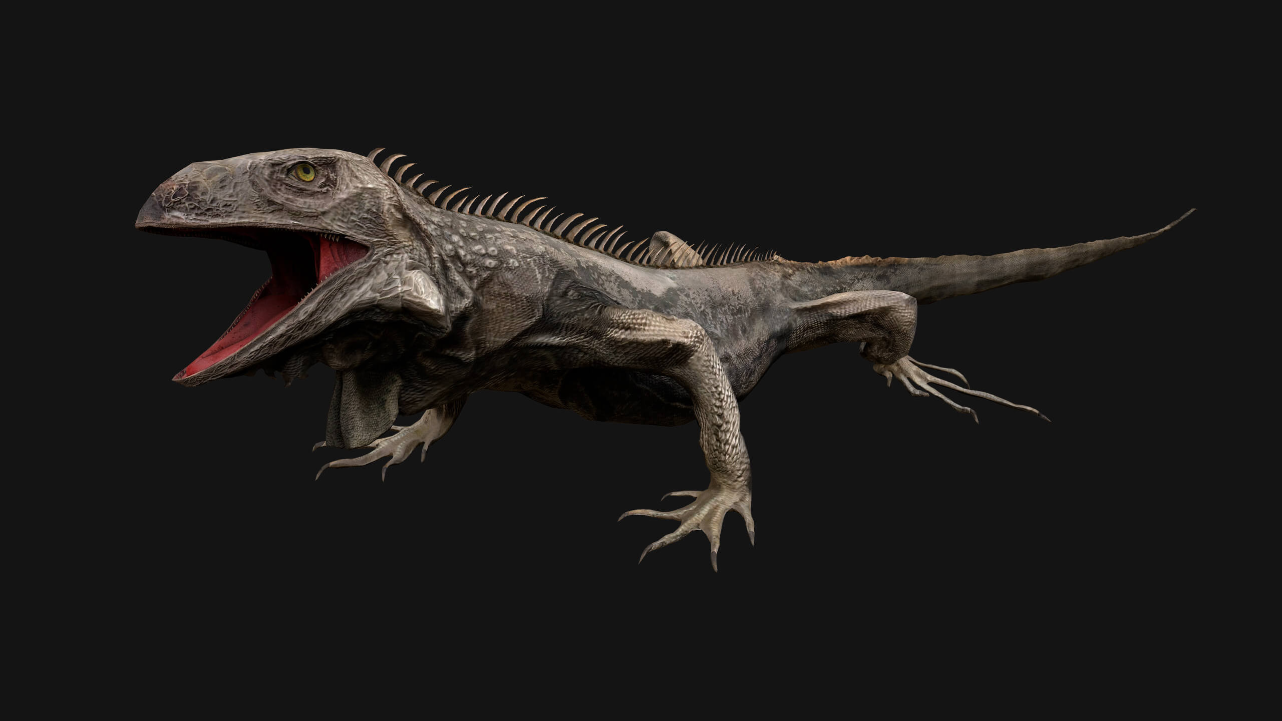 Iguana Reptile Animated - 3D Model by Dereza