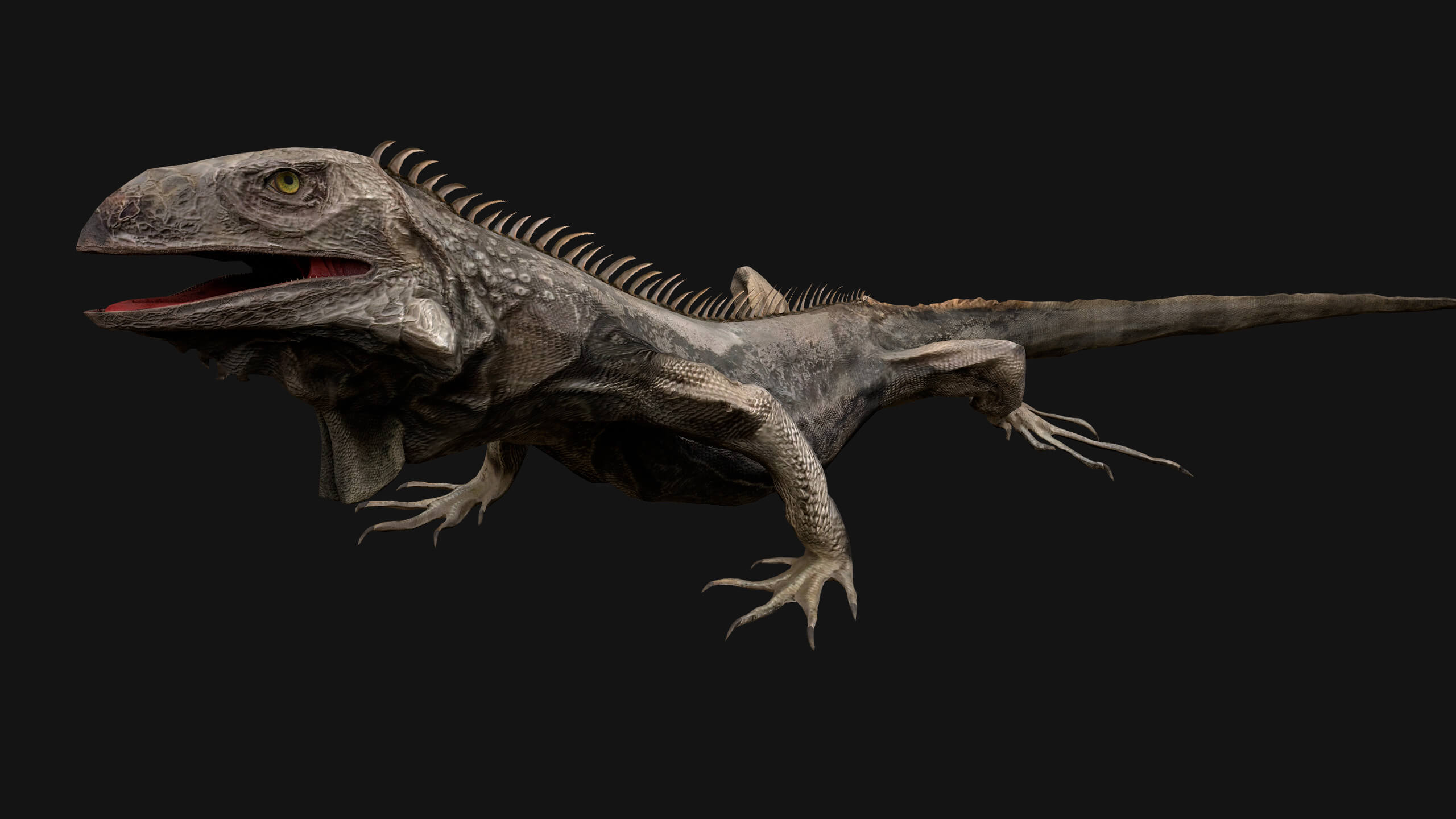 Iguana Reptile Animated - 3D Model by Dereza