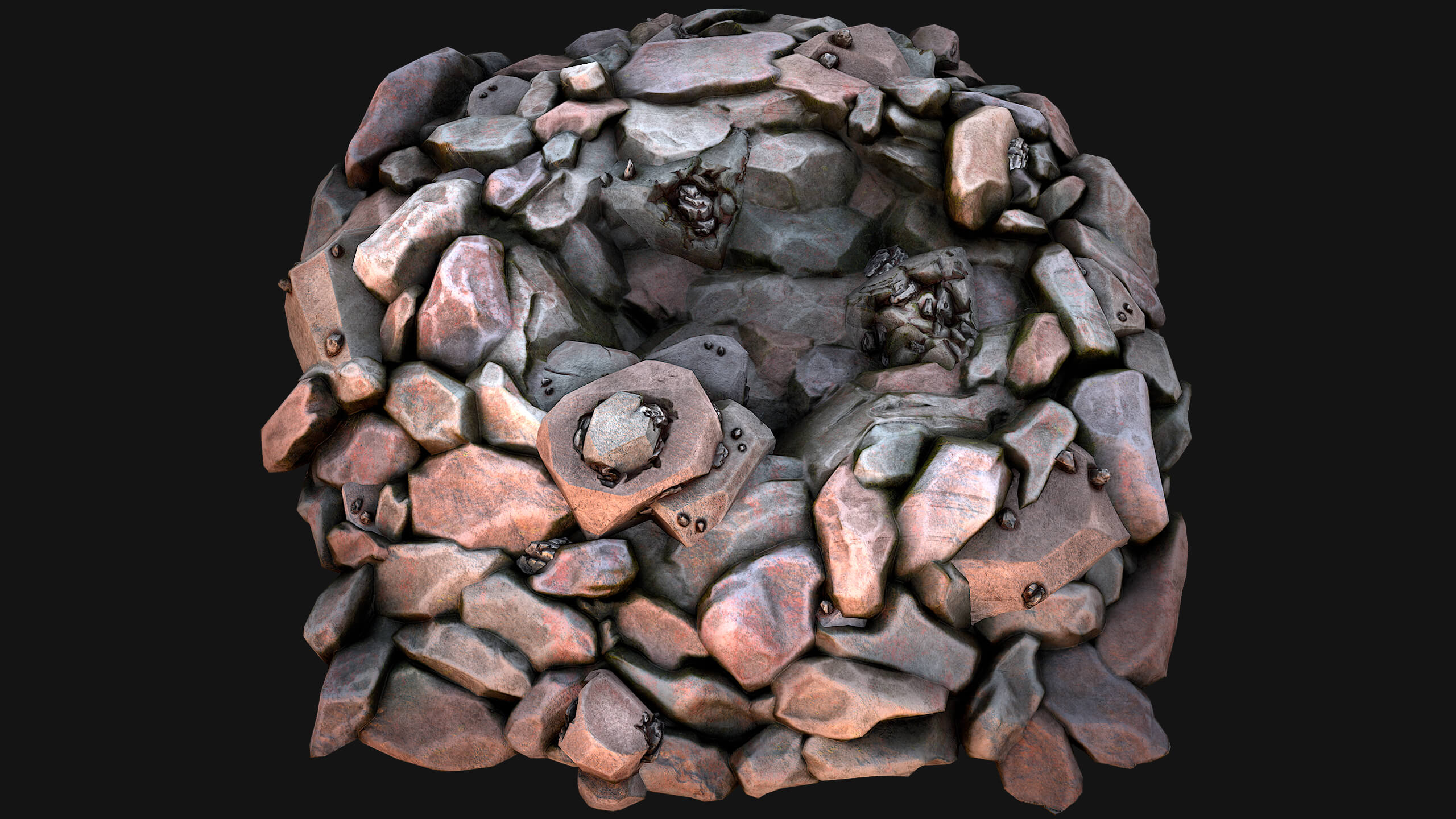 Iron Metal Ore Minerals - 3D Model by Dereza