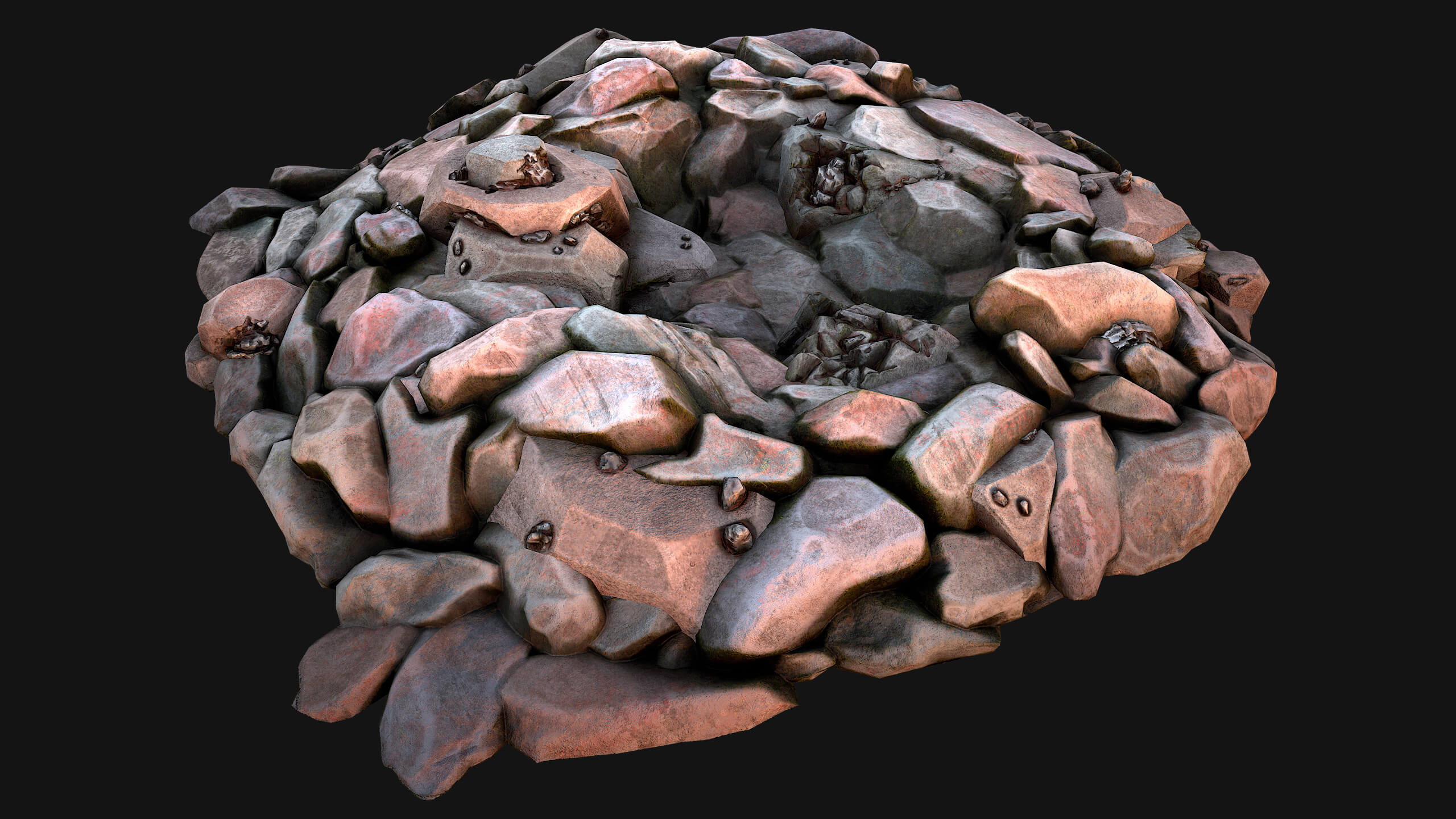 Iron Metal Ore Minerals - 3D Model by Dereza