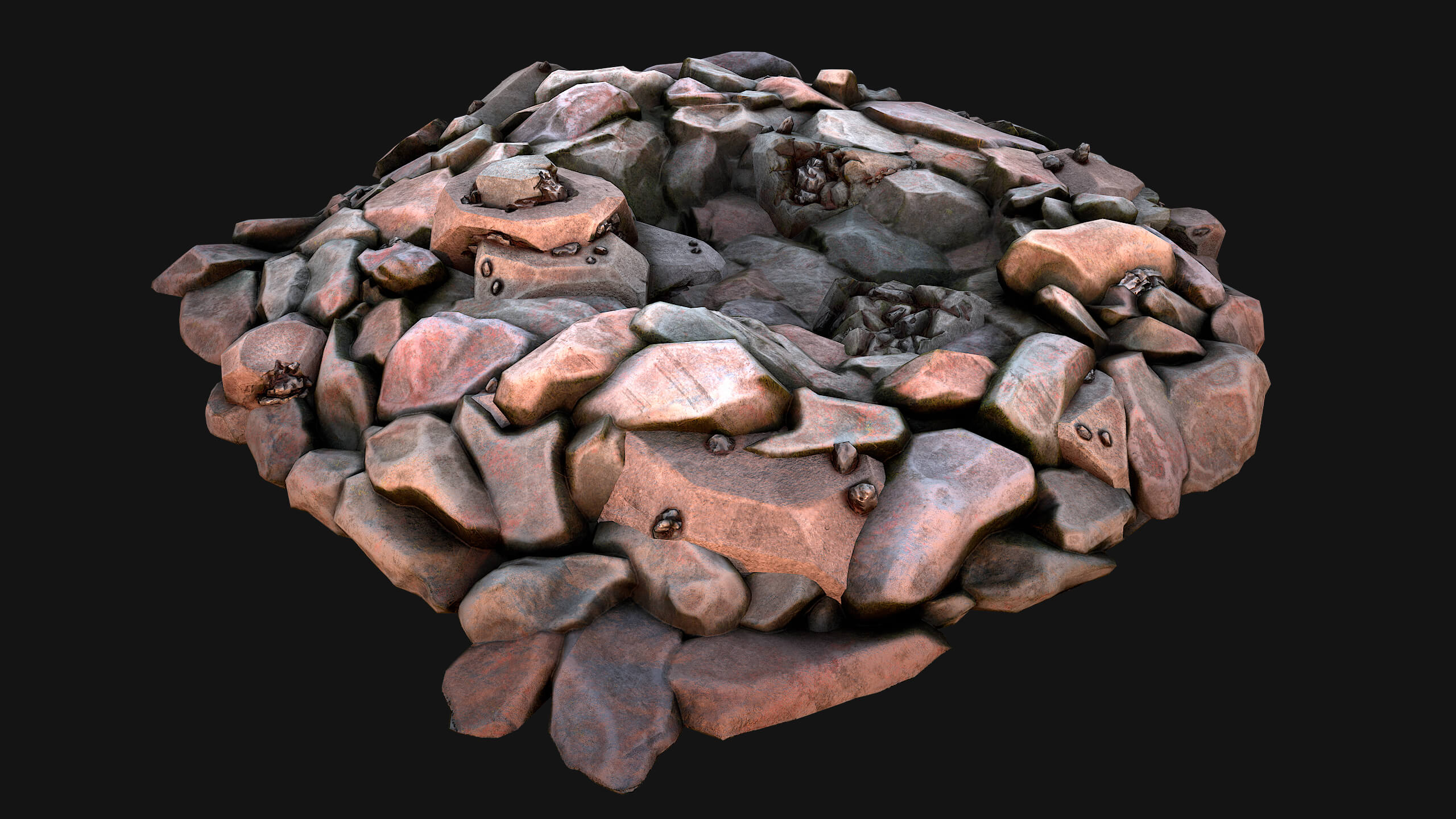 Iron Metal Ore Minerals - 3D Model by Dereza