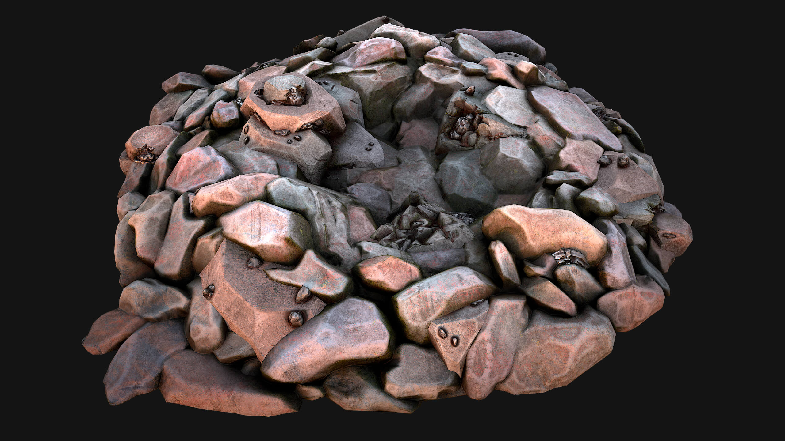 Iron Metal Ore Minerals - 3D Model by Dereza