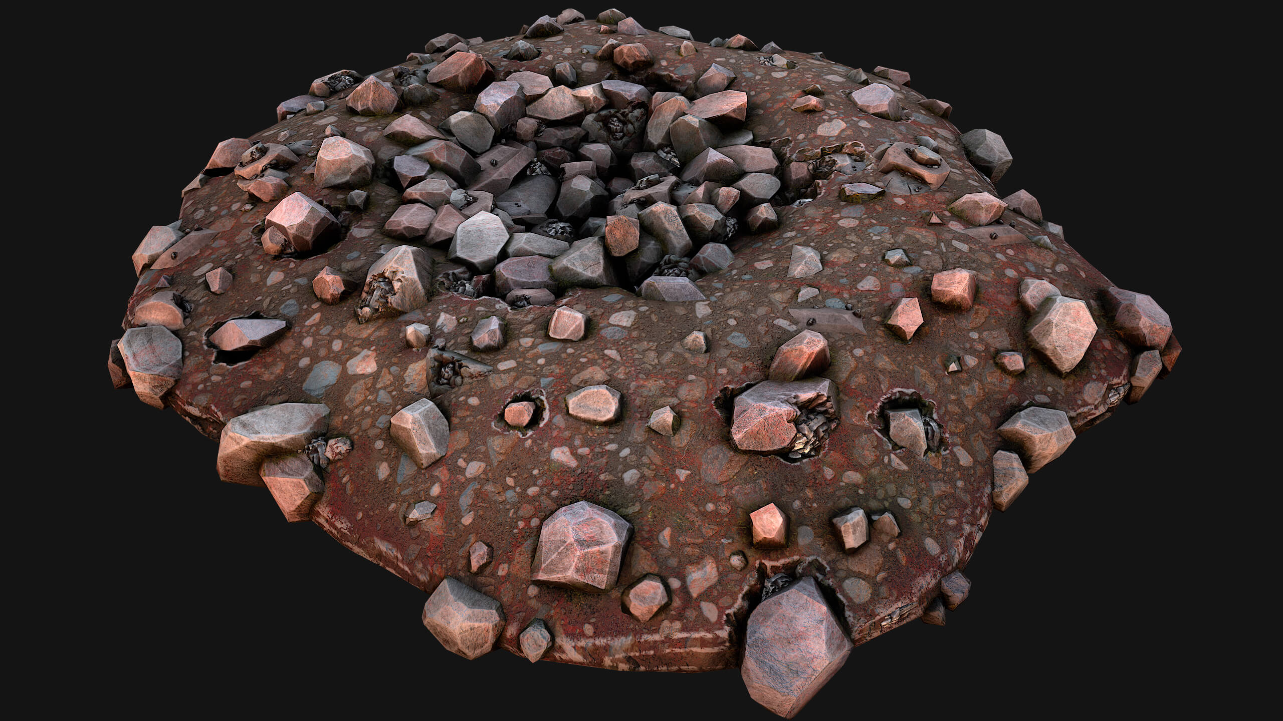 Iron Ore Stone Deposits for Mine Environment - 3D Model by Dereza