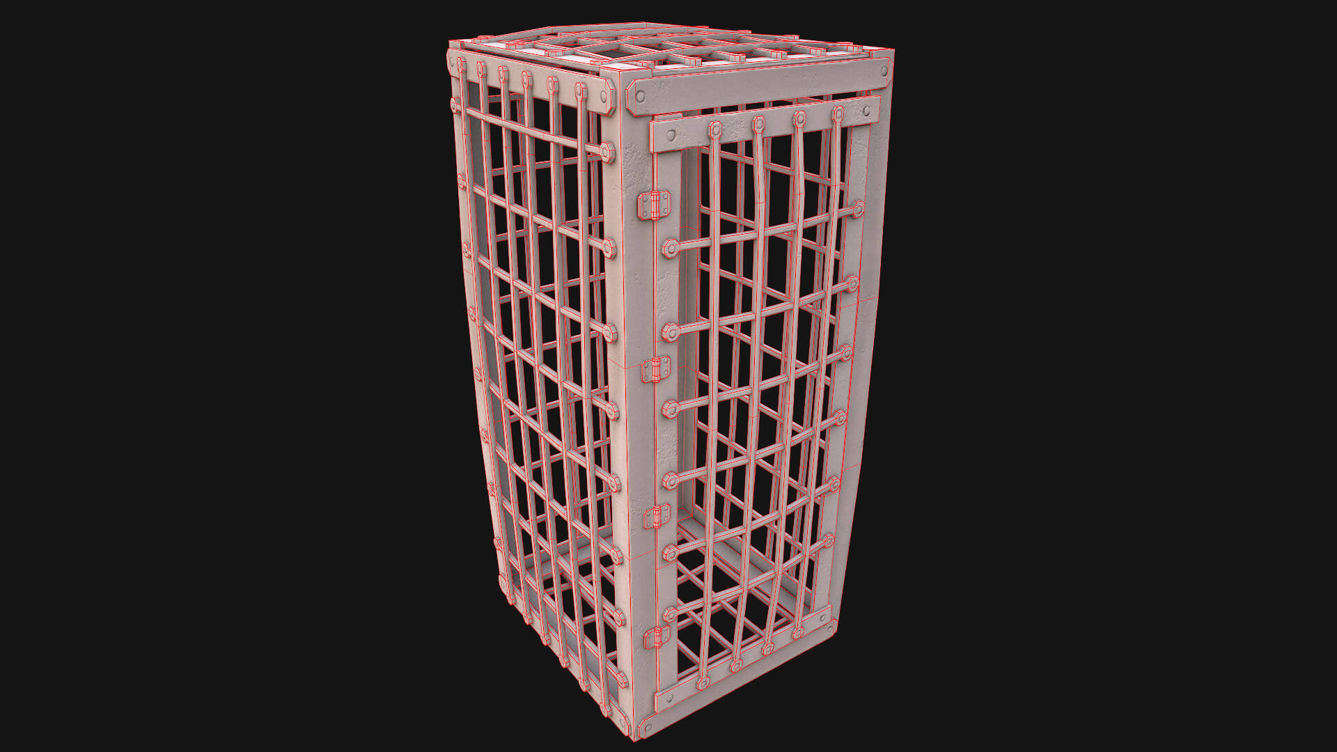 Iron Prison Cage - 3D Model by Dereza