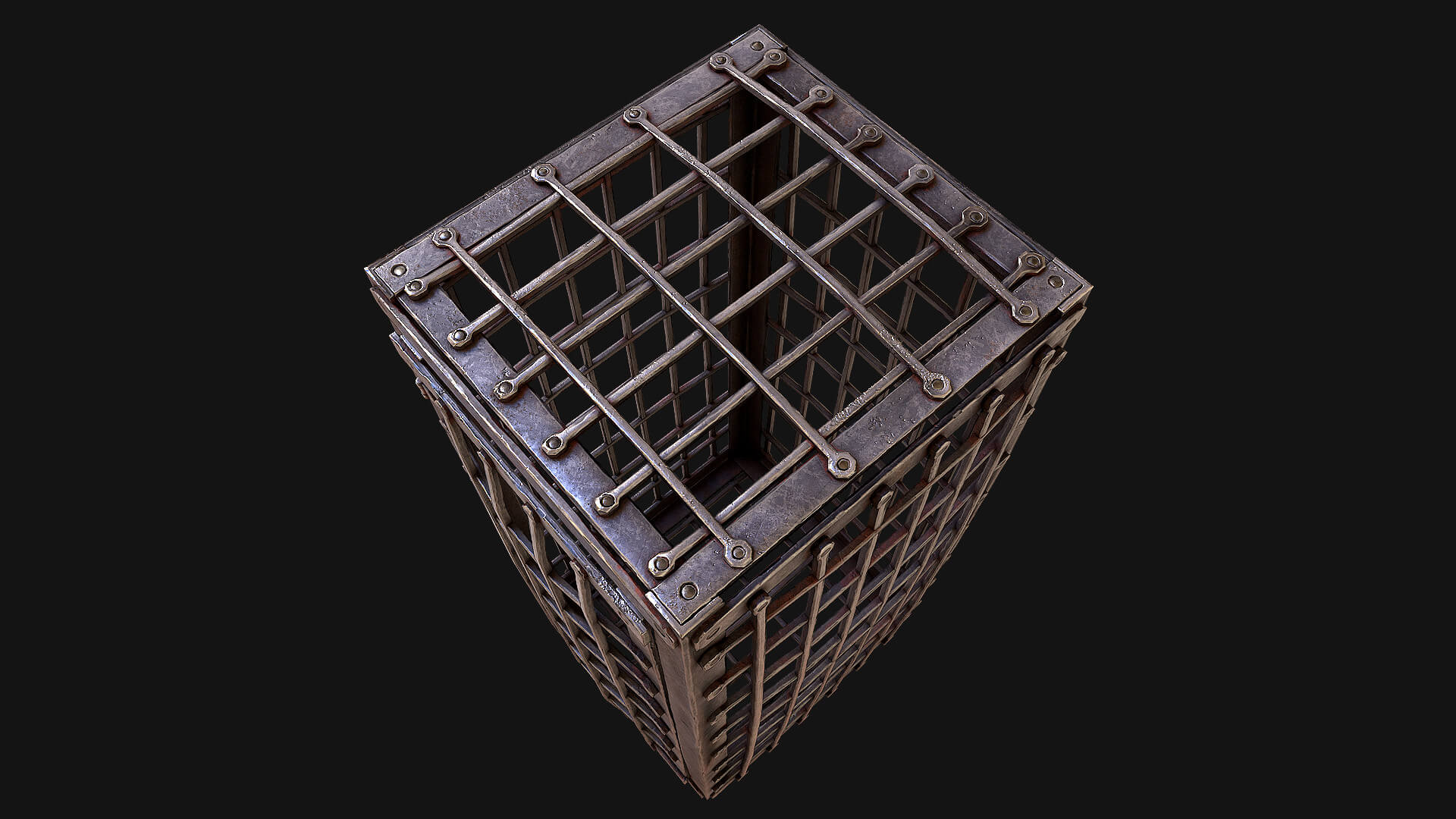 Iron Prison Cage - 3D Model by Dereza