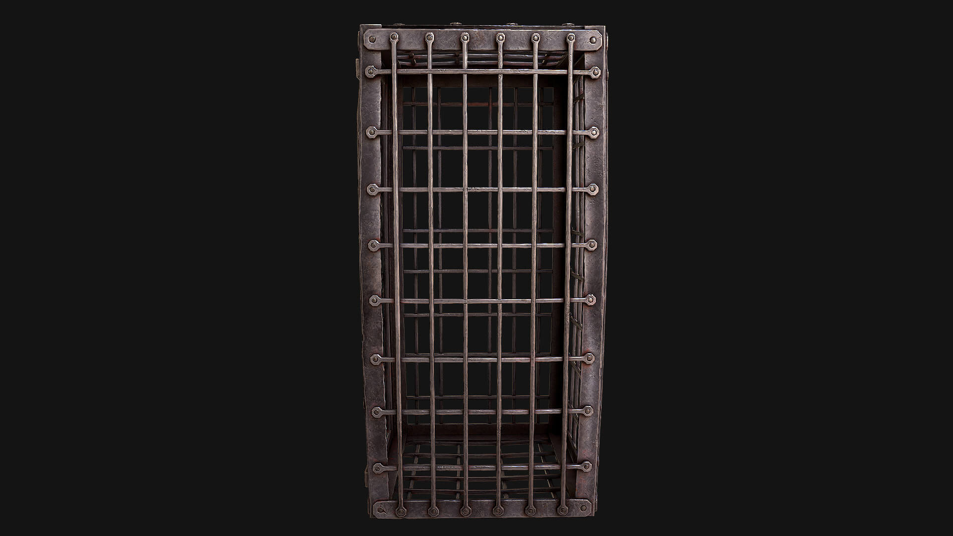 Iron Prison Cage - 3D Model by Dereza
