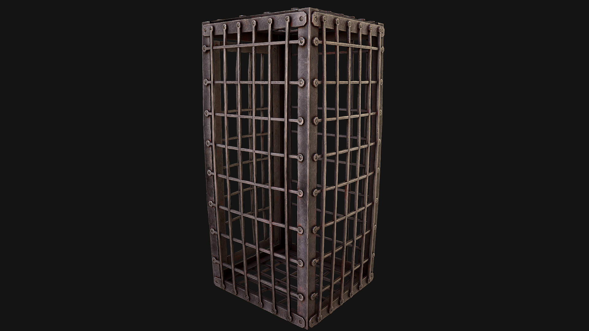 Iron Prison Cage - 3D Model by Dereza