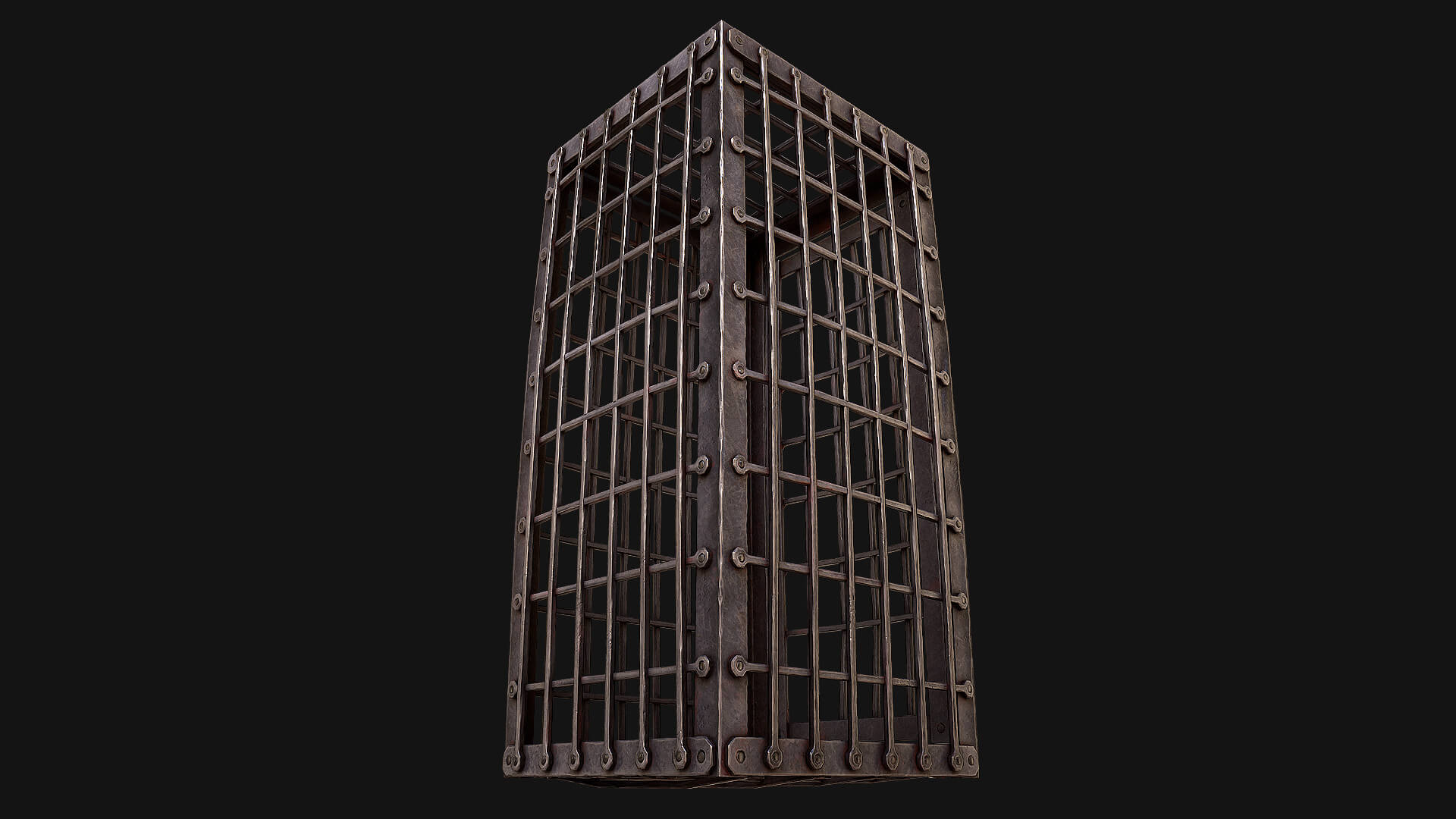Iron Prison Cage - 3D Model by Dereza