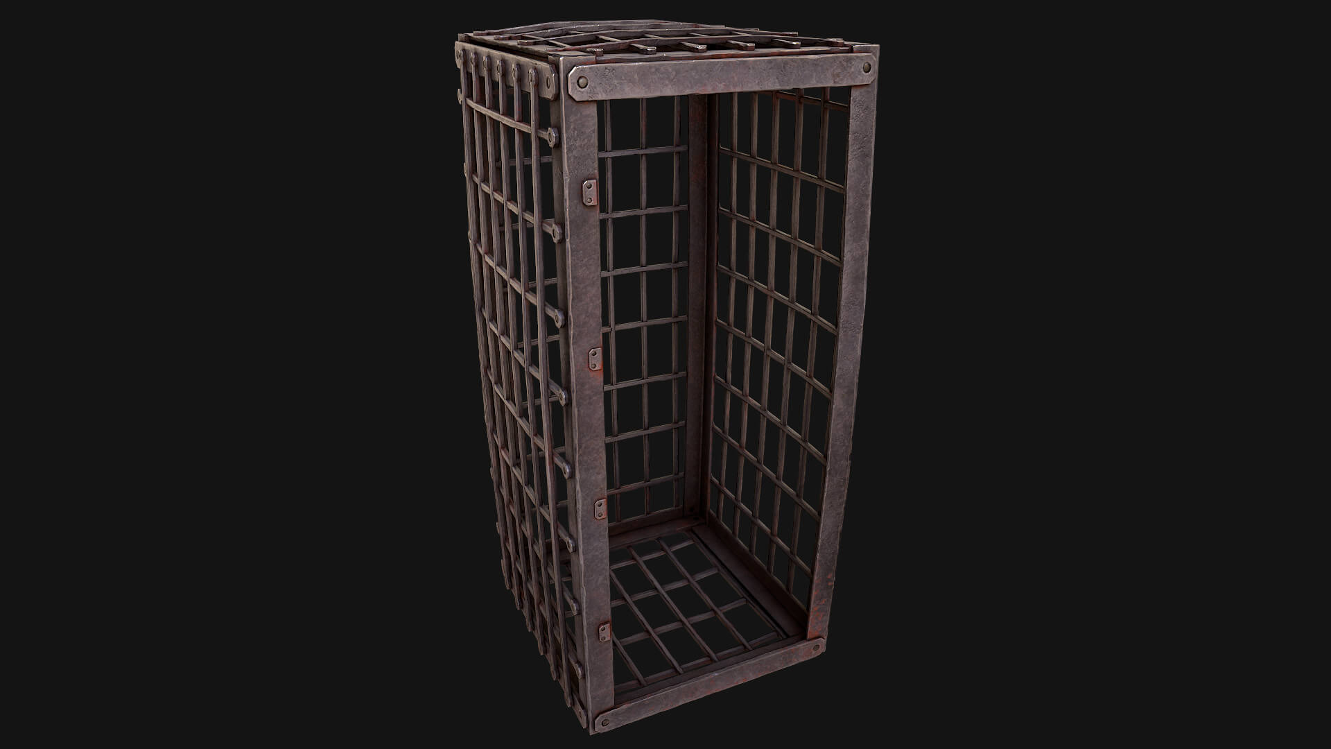 Iron Prison Cage - 3D Model by Dereza