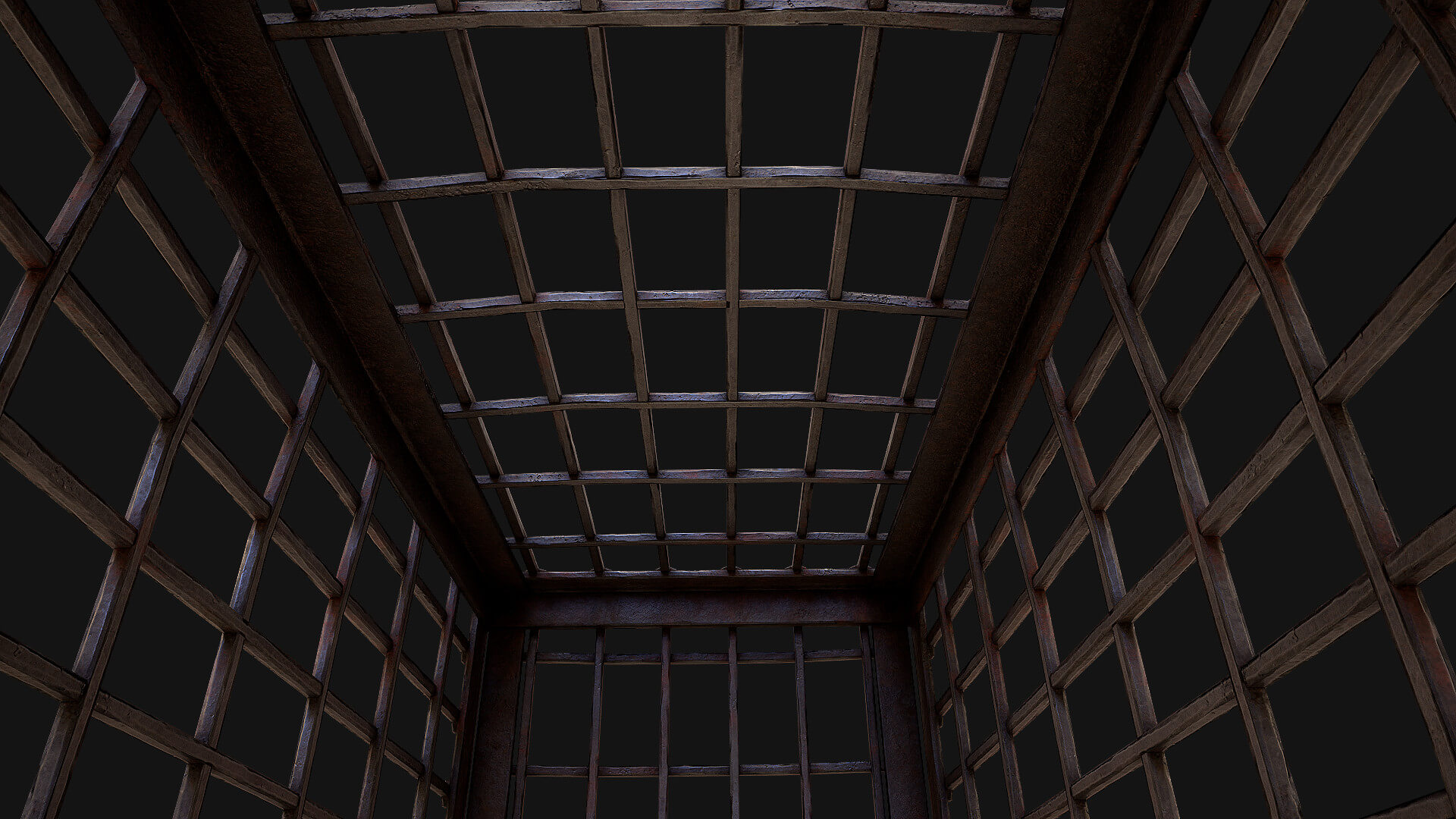 Iron Prison Cage - 3D Model by Dereza