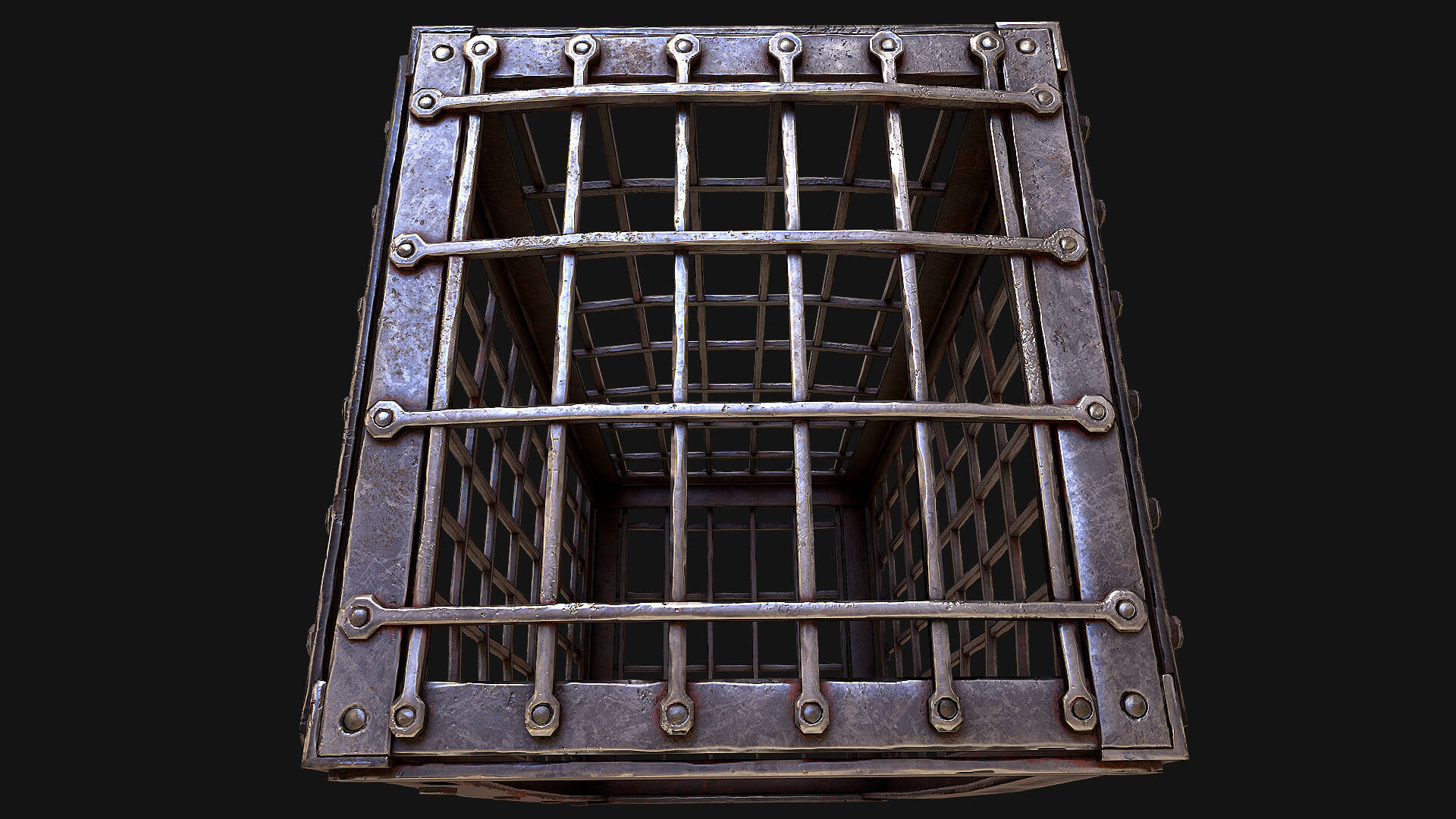 Iron Prison Cage - 3D Model by Dereza