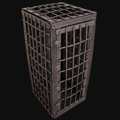 Iron Prison Cage - 3D Model by Dereza