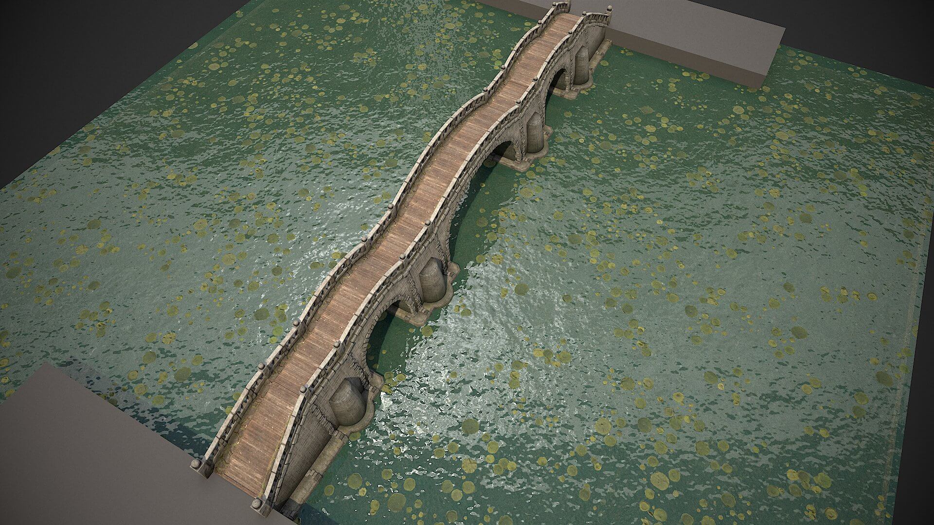 Long Stone Bridge - 3D Model by Dereza