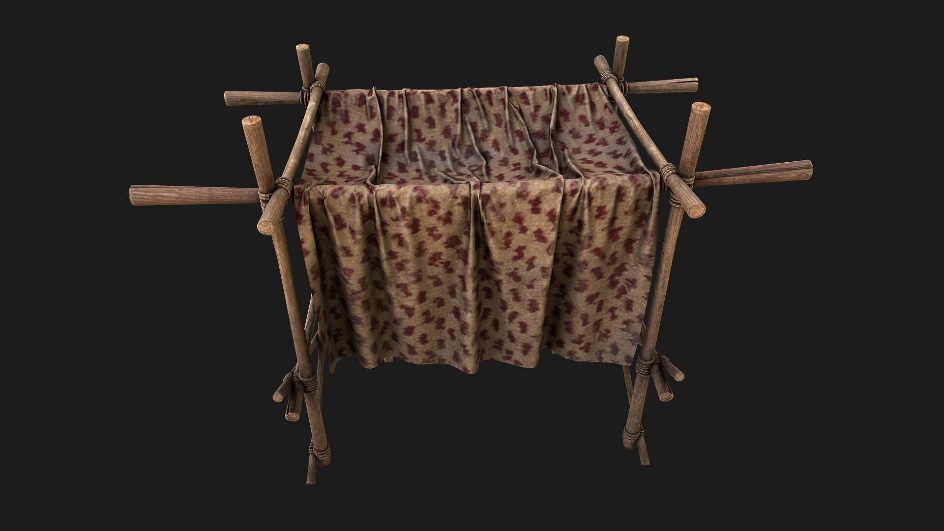 Market Stall Carped Tent - 3D Model by Dereza