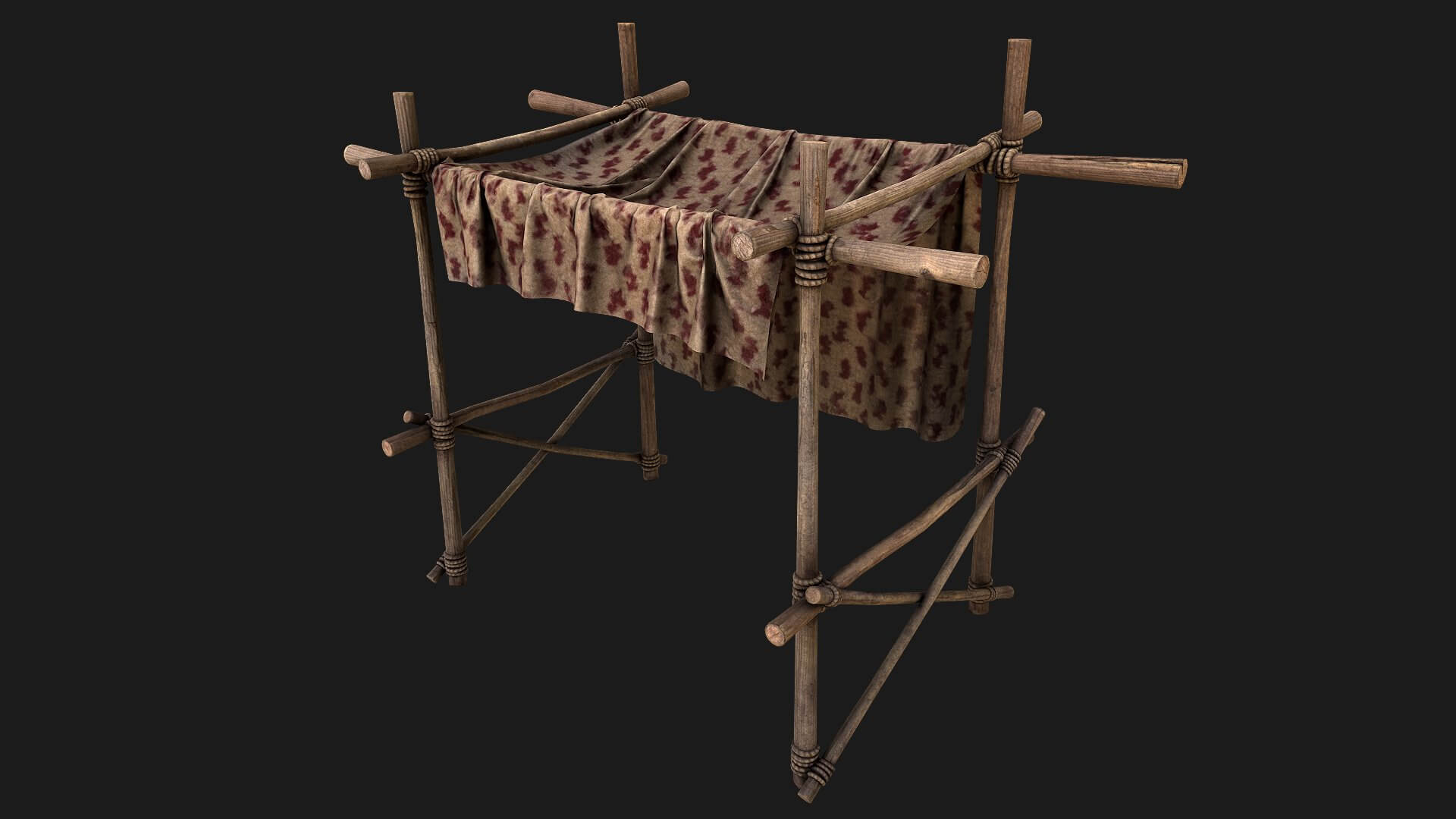 Market Stall Carped Tent - 3D Model by Dereza
