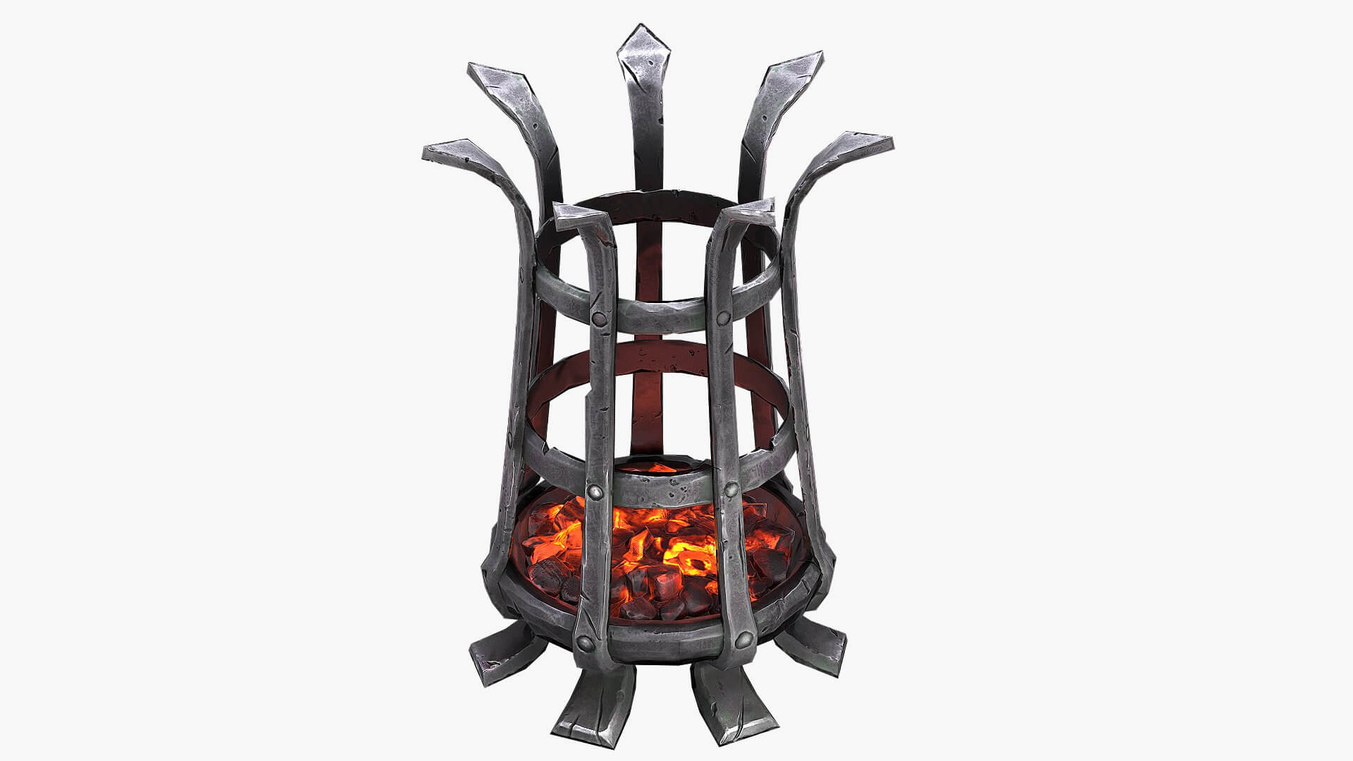 Medieval Brazier - 3D Model by Dereza