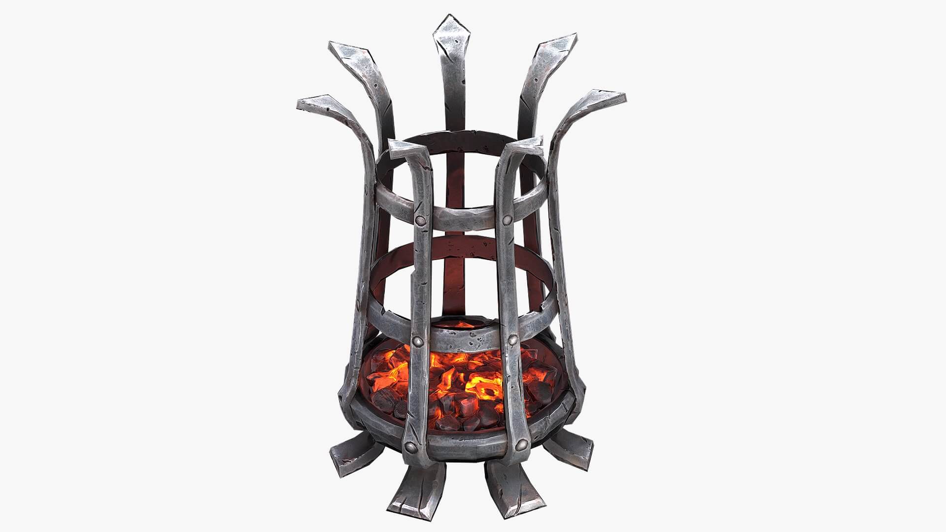 Medieval Brazier - 3D Model by Dereza