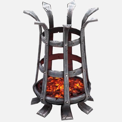 Medieval Brazier - 3D Model by Dereza