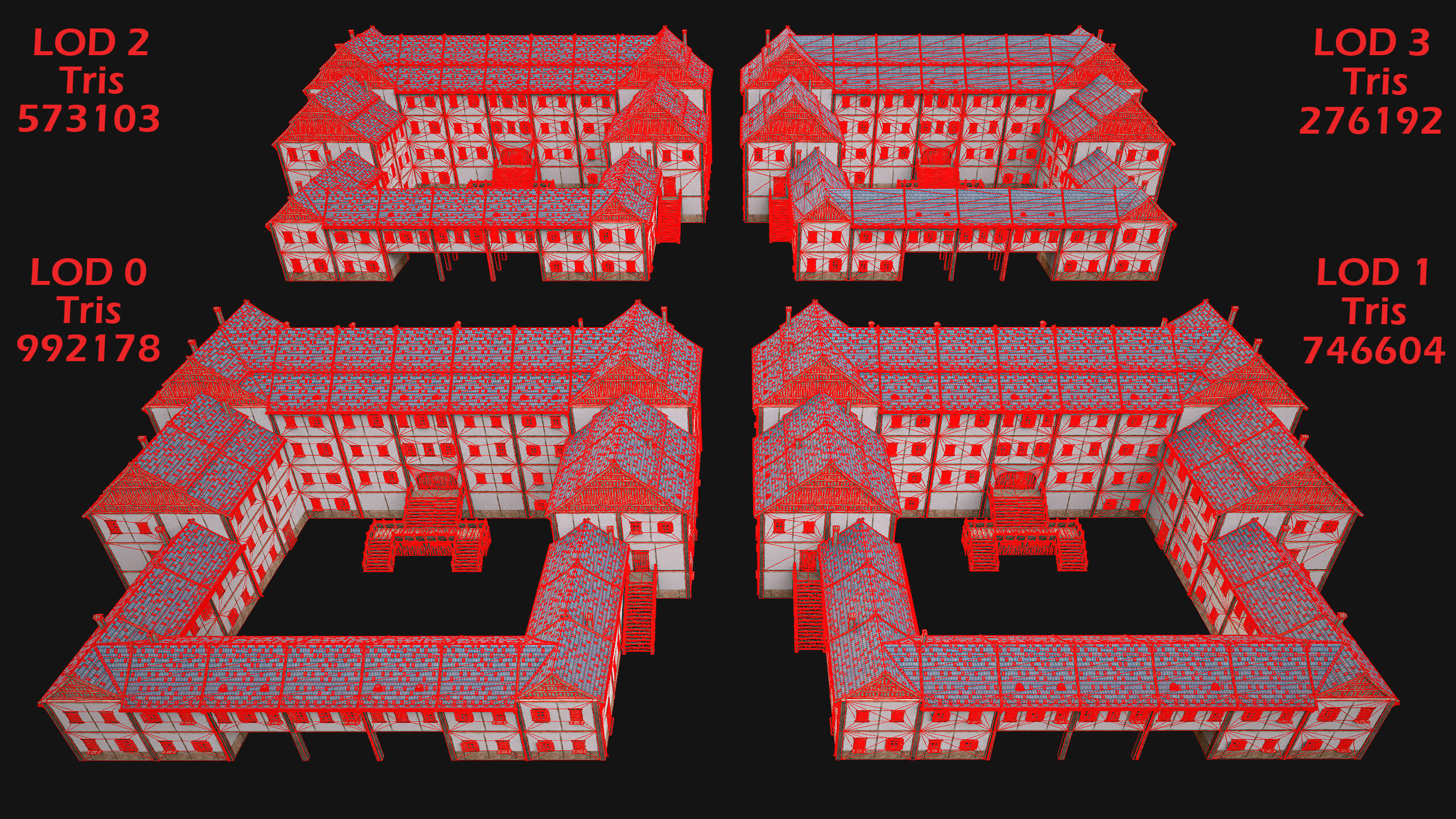 Medieval School Building - 3D Model by Dereza