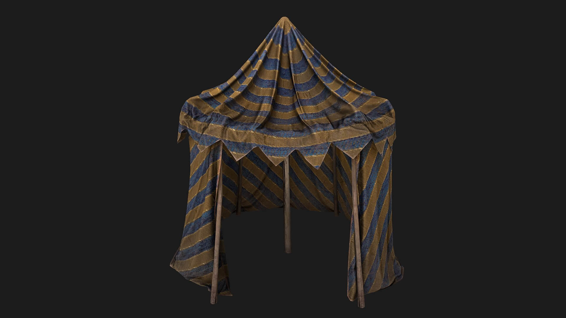 Medieval Circus Tent Market Stall - 3D Model by Dereza