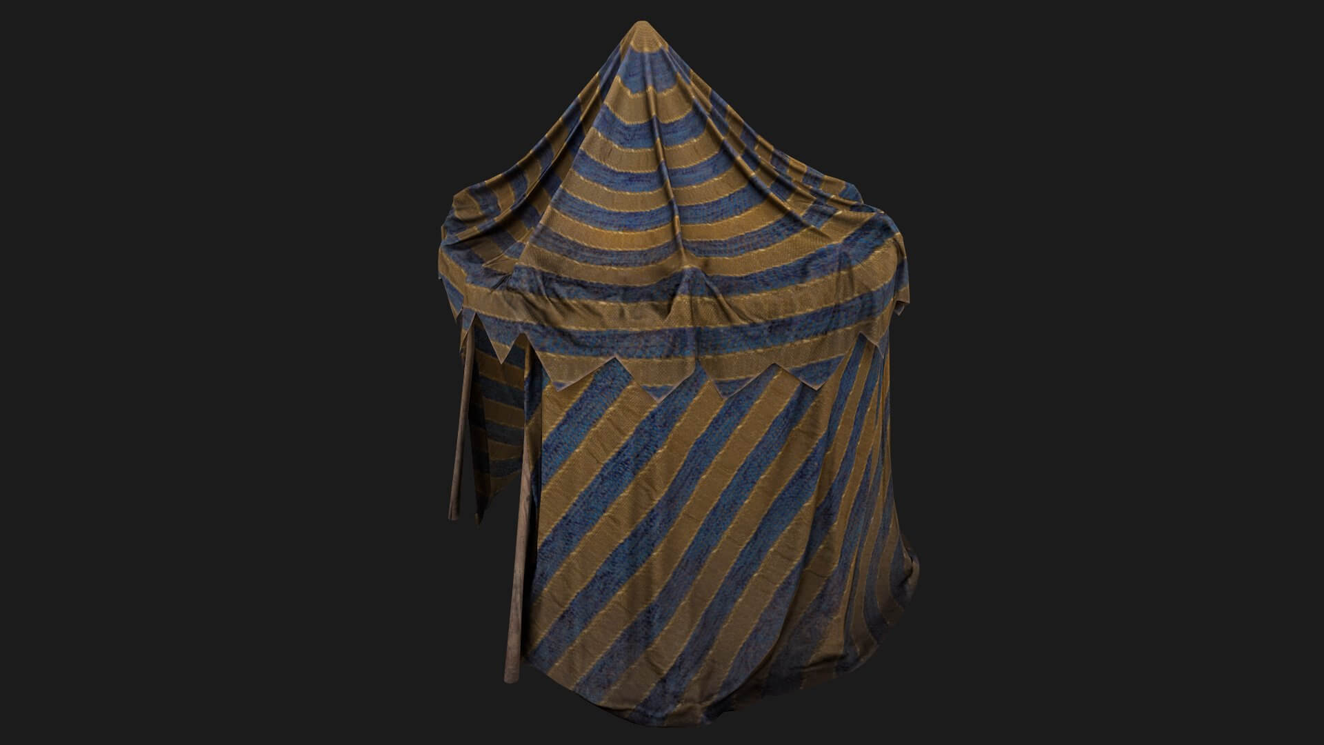Medieval Circus Tent Market Stall - 3D Model by Dereza