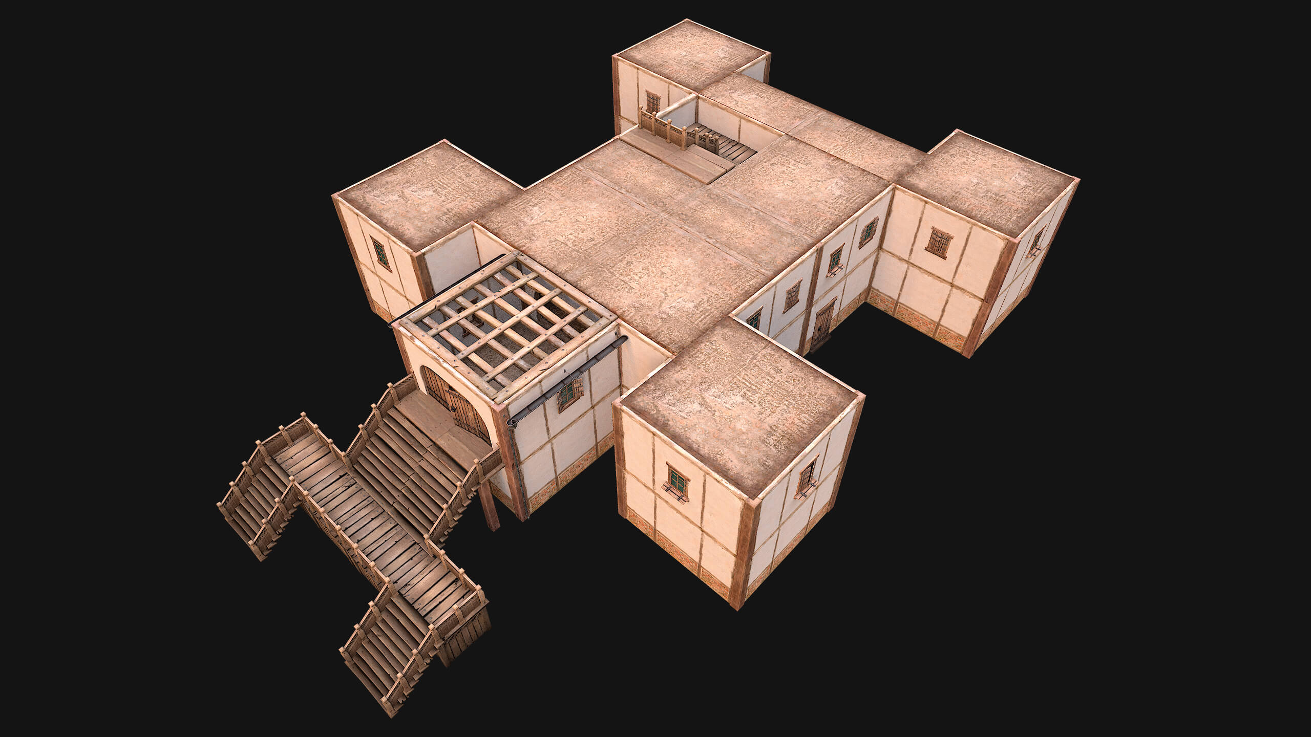 Medieval City Building - 3D Model by Dereza
