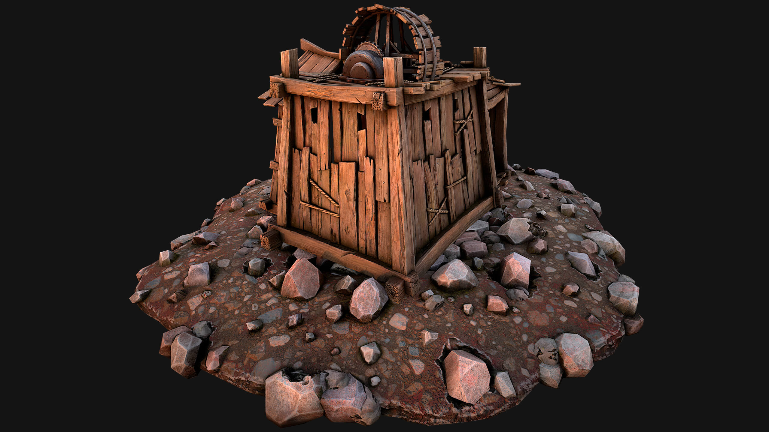 Medieval Coal Ore Mine - 3D Model by Dereza