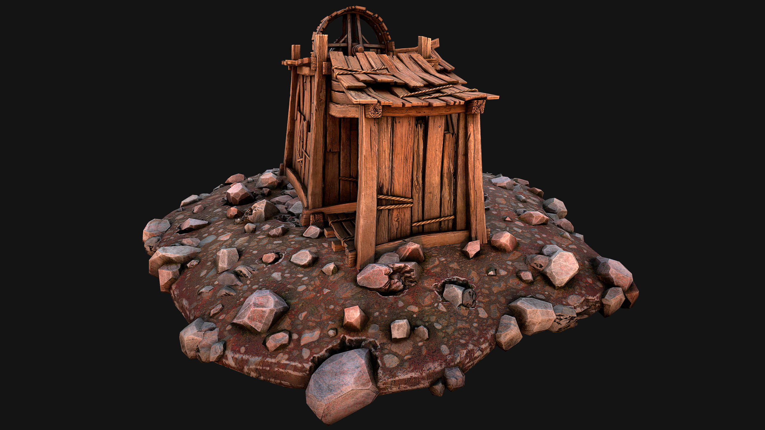 Medieval Coal Ore Mine - 3D Model by Dereza