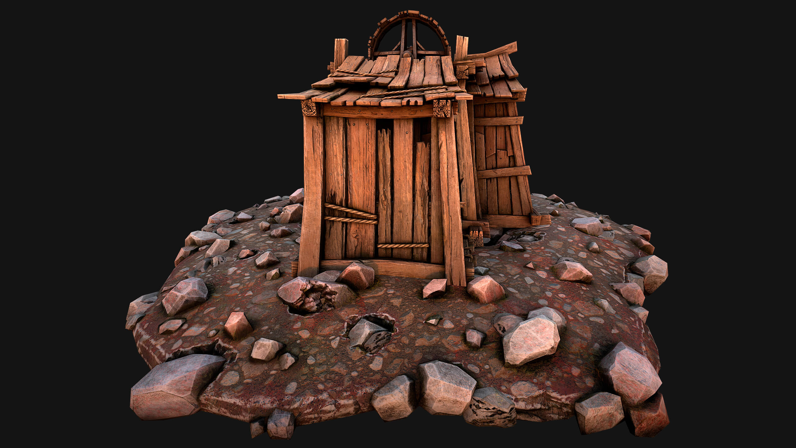 Medieval Coal Ore Mine - 3D Model by Dereza