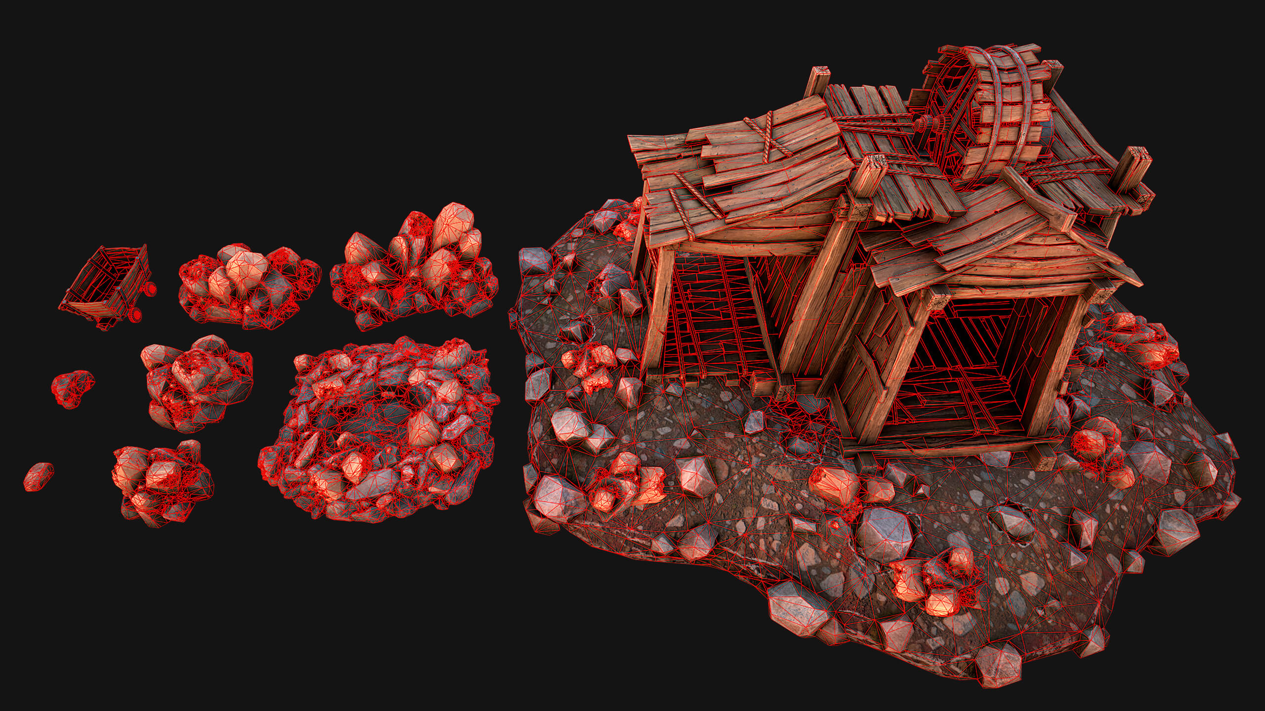 Medieval Copper Ore Mine - 3D Model by Dereza
