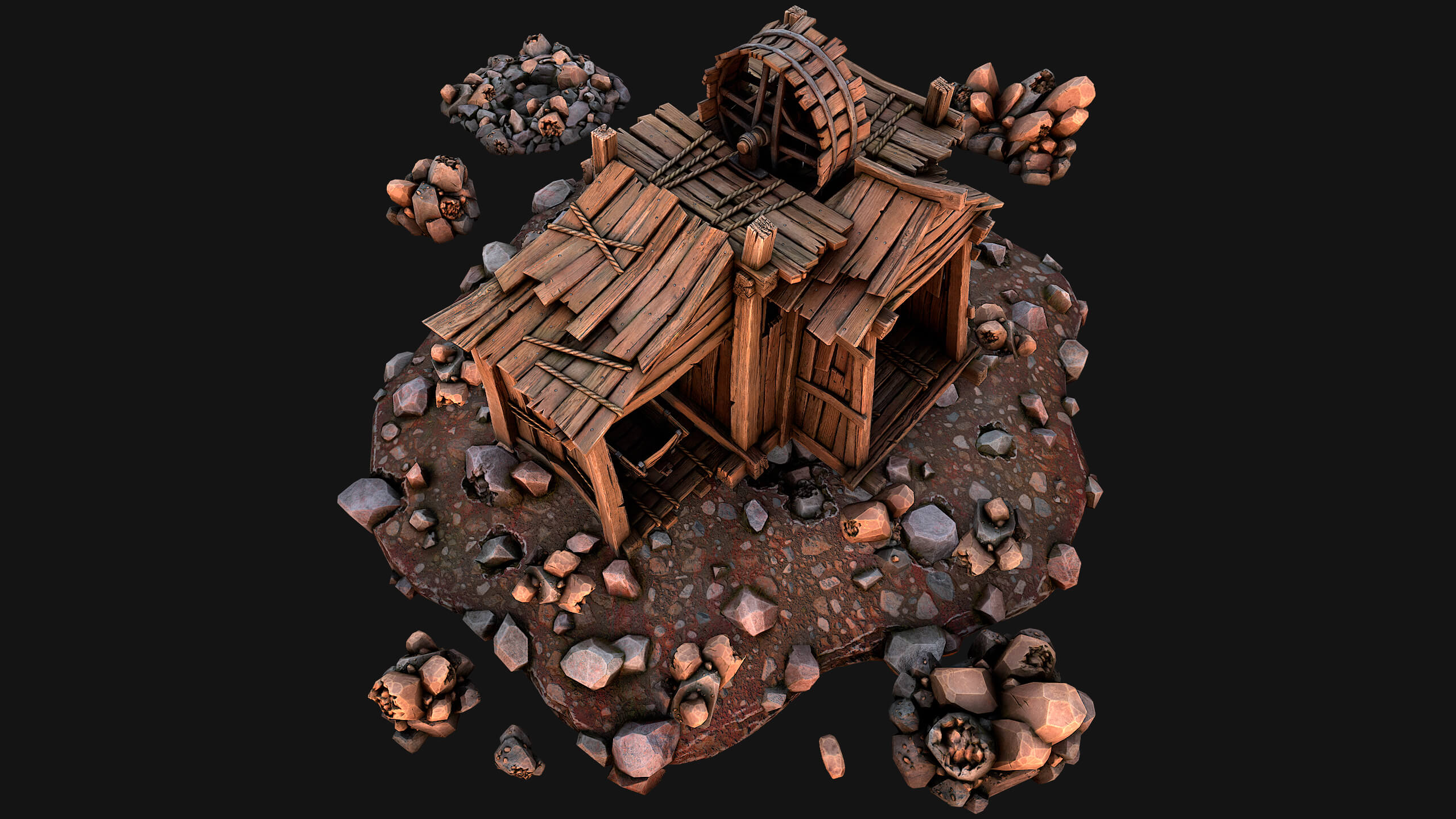 Medieval Copper Ore Mine - 3D Model by Dereza