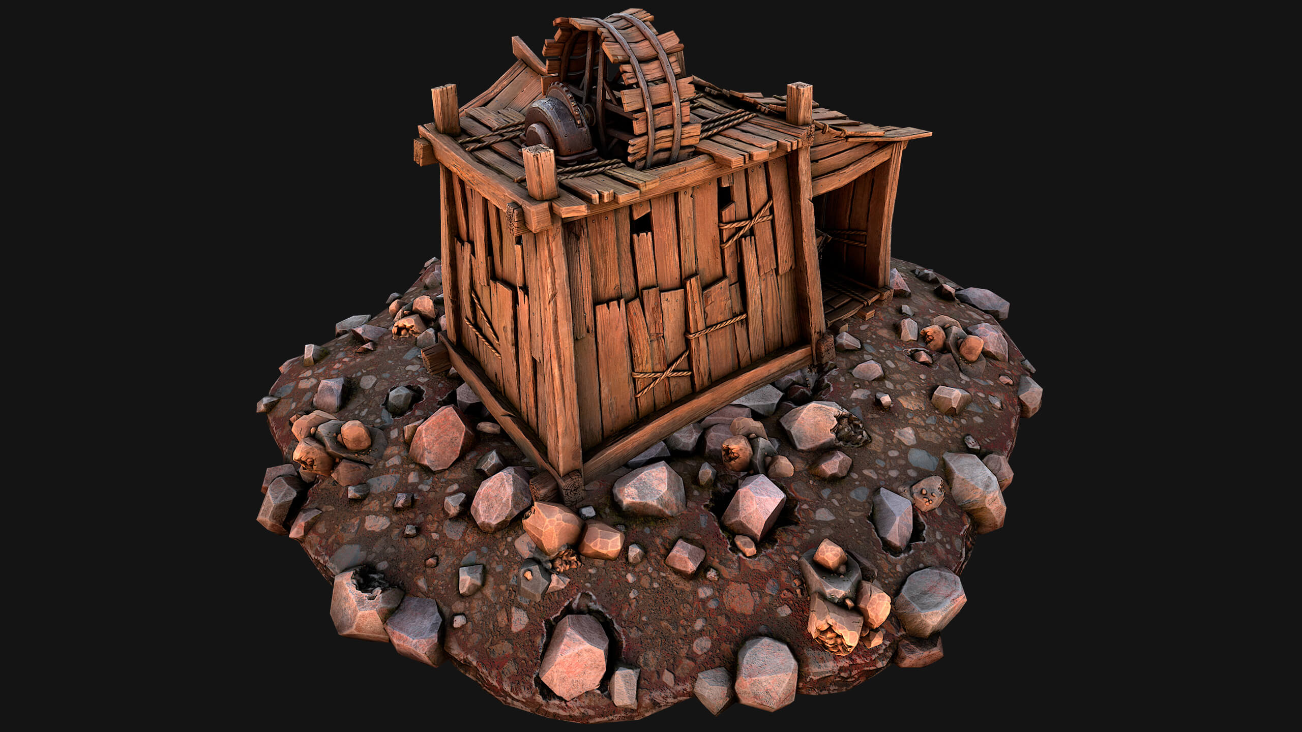 Medieval Copper Ore Mine - 3D Model by Dereza