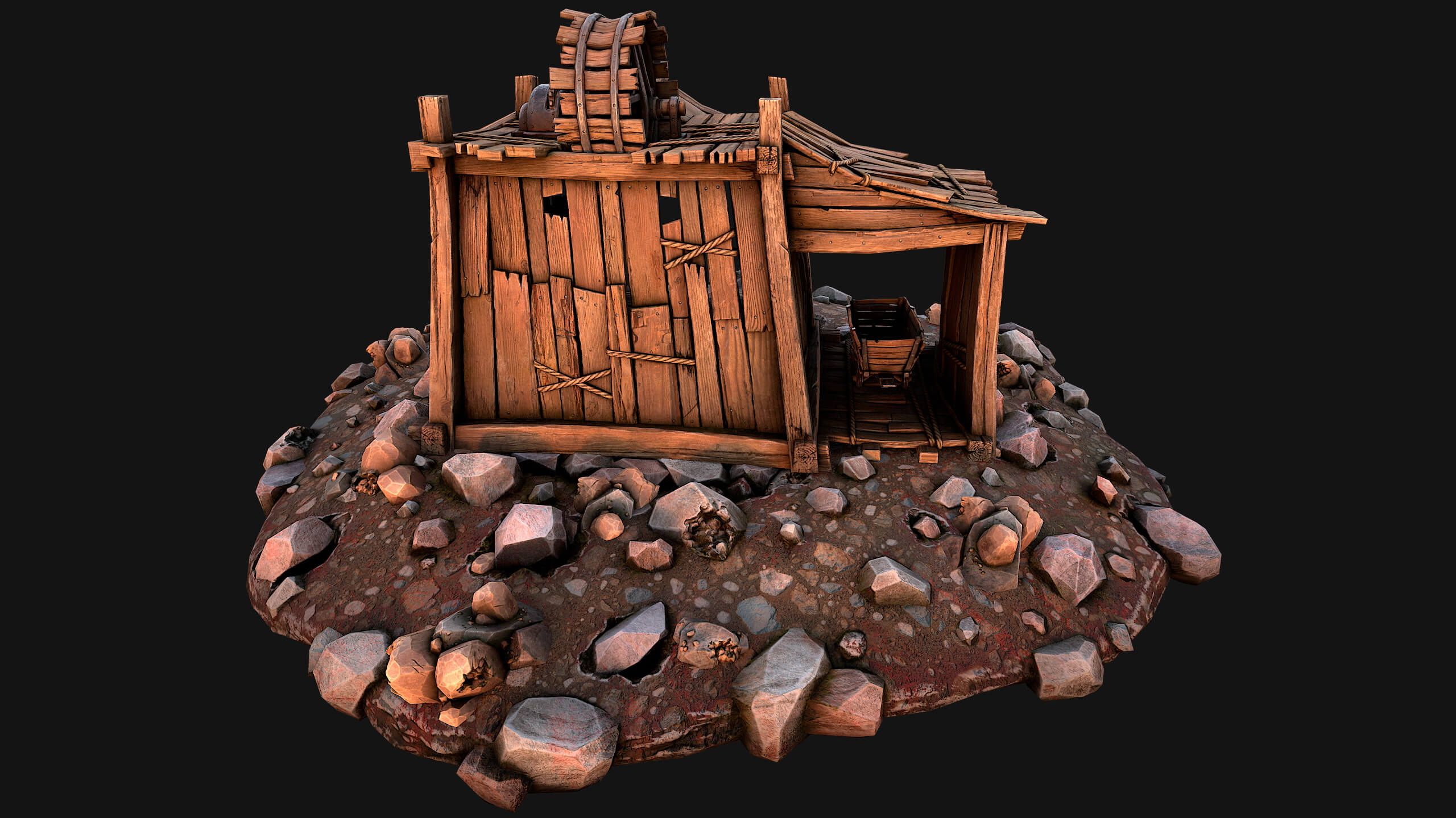 Medieval Copper Ore Mine - 3D Model by Dereza