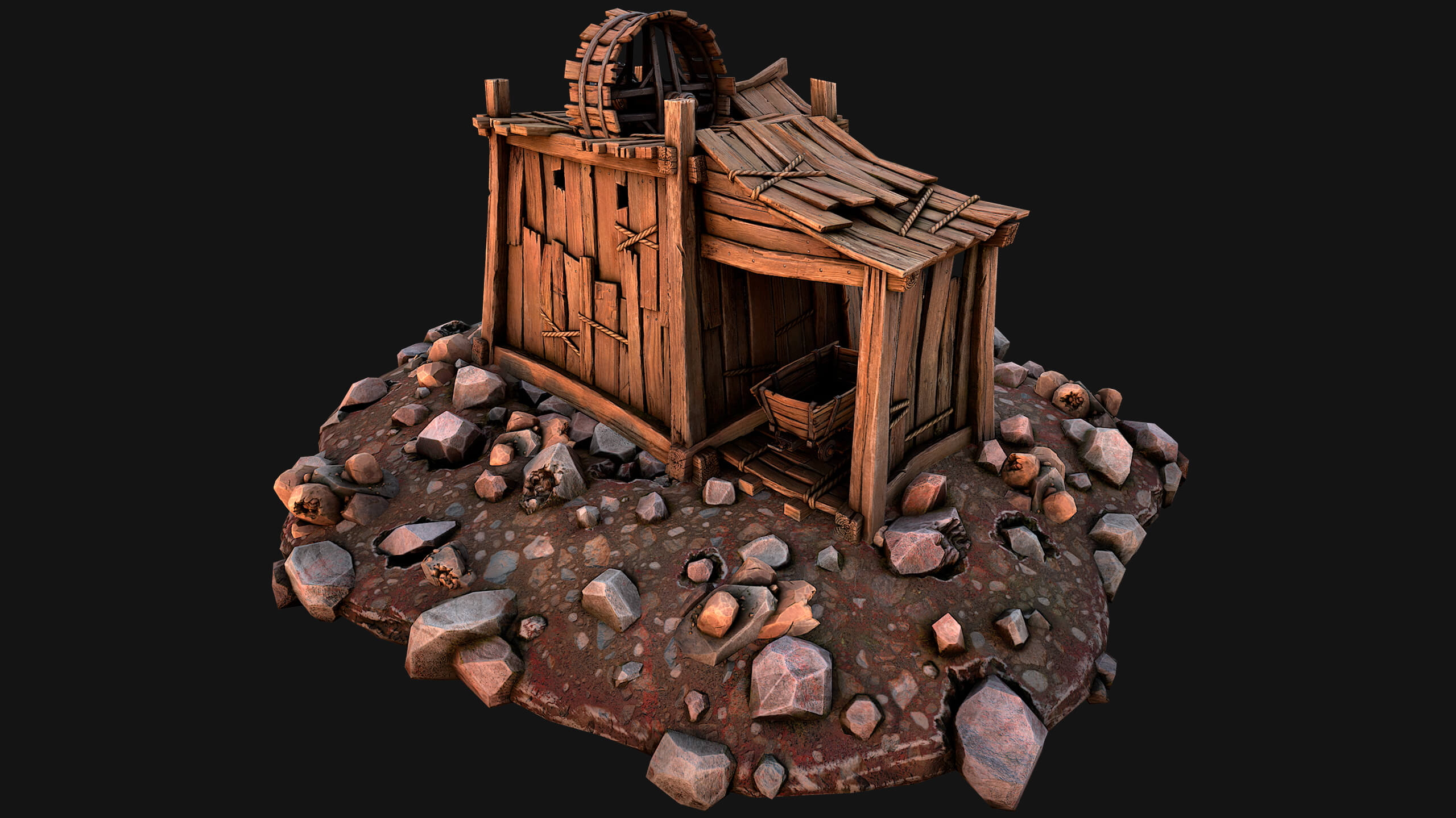 Medieval Copper Ore Mine - 3D Model by Dereza
