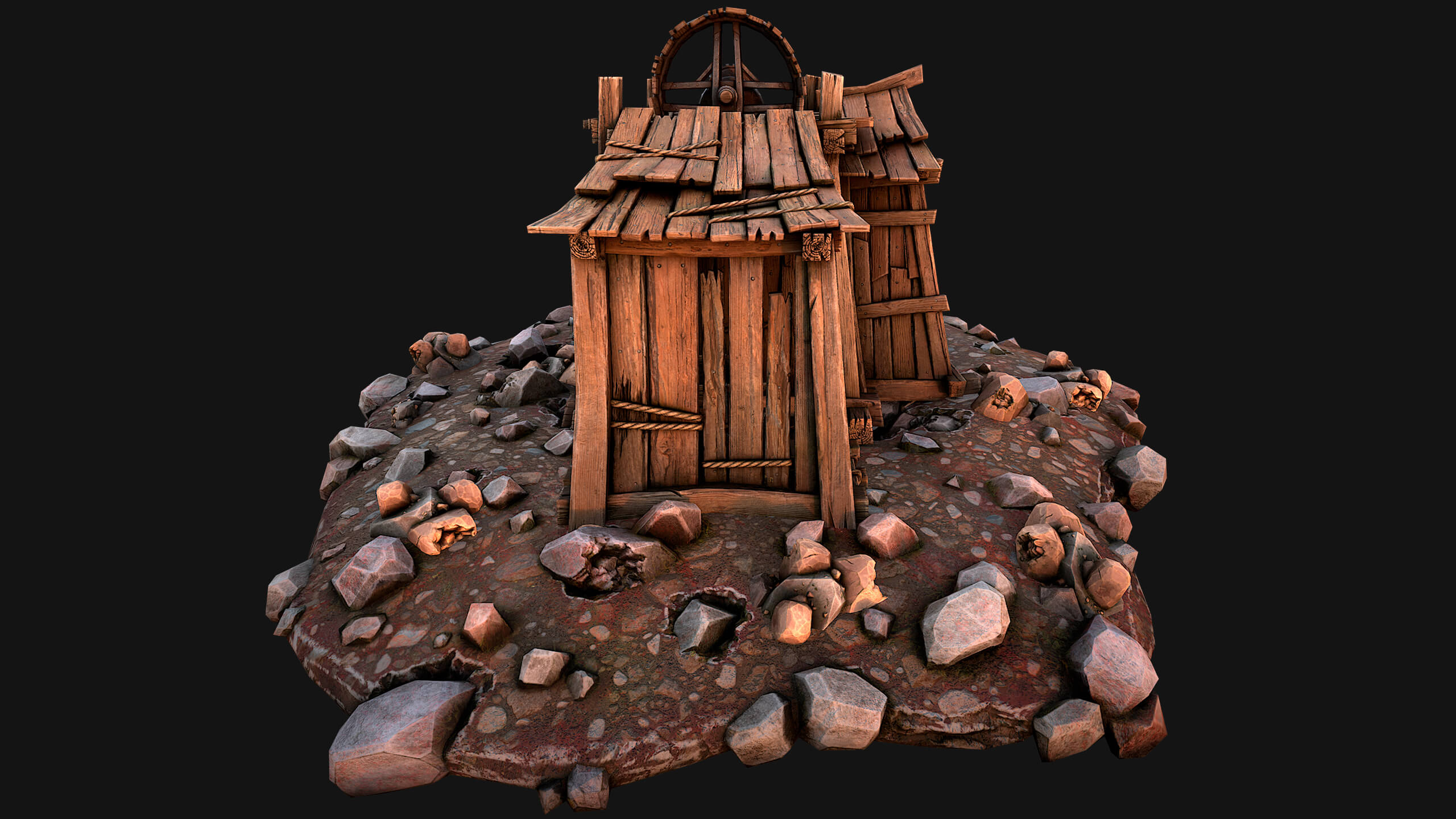 Medieval Copper Ore Mine - 3D Model by Dereza