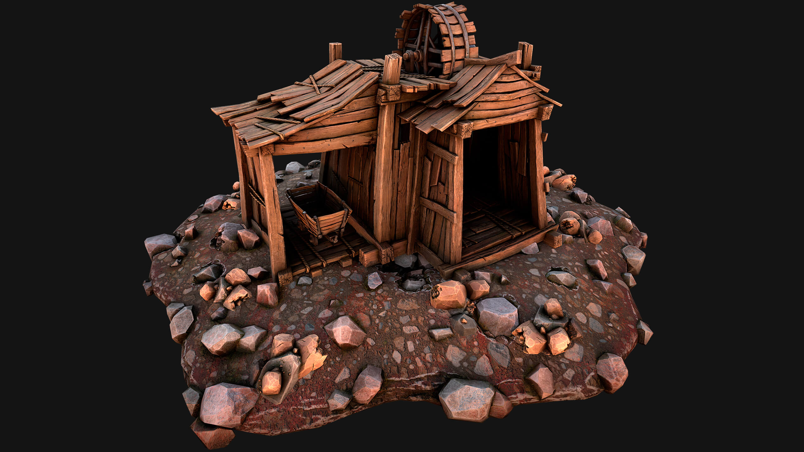 Medieval Copper Ore Mine - 3D Model by Dereza