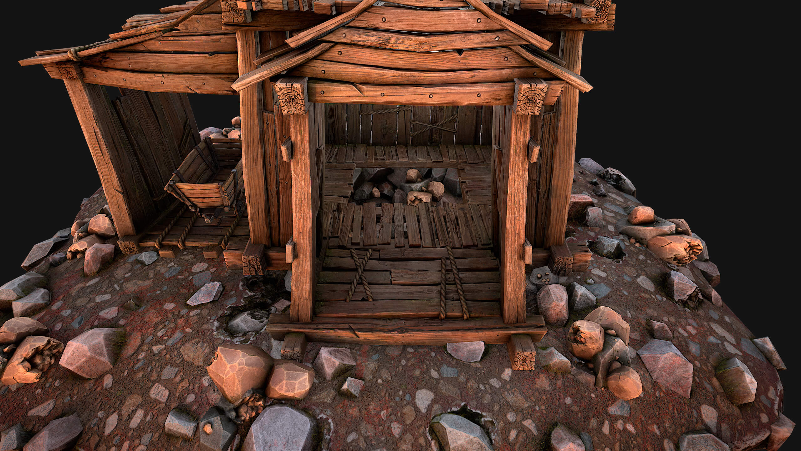 Medieval Copper Ore Mine - 3D Model by Dereza